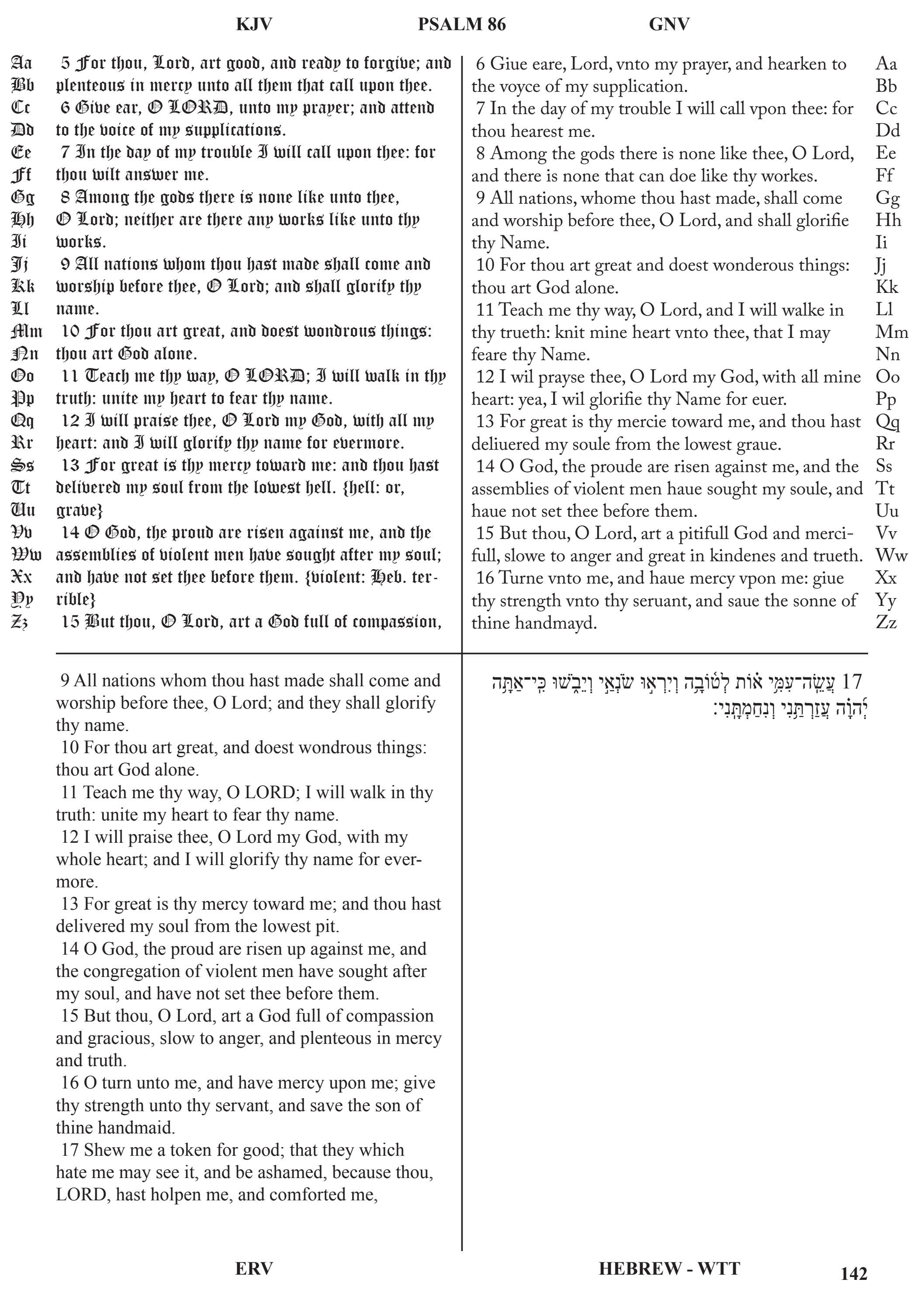 Original KJV GNV ERV HEBREW Parallel Bible-2001-2500 Part 5 by Sajeeva ...