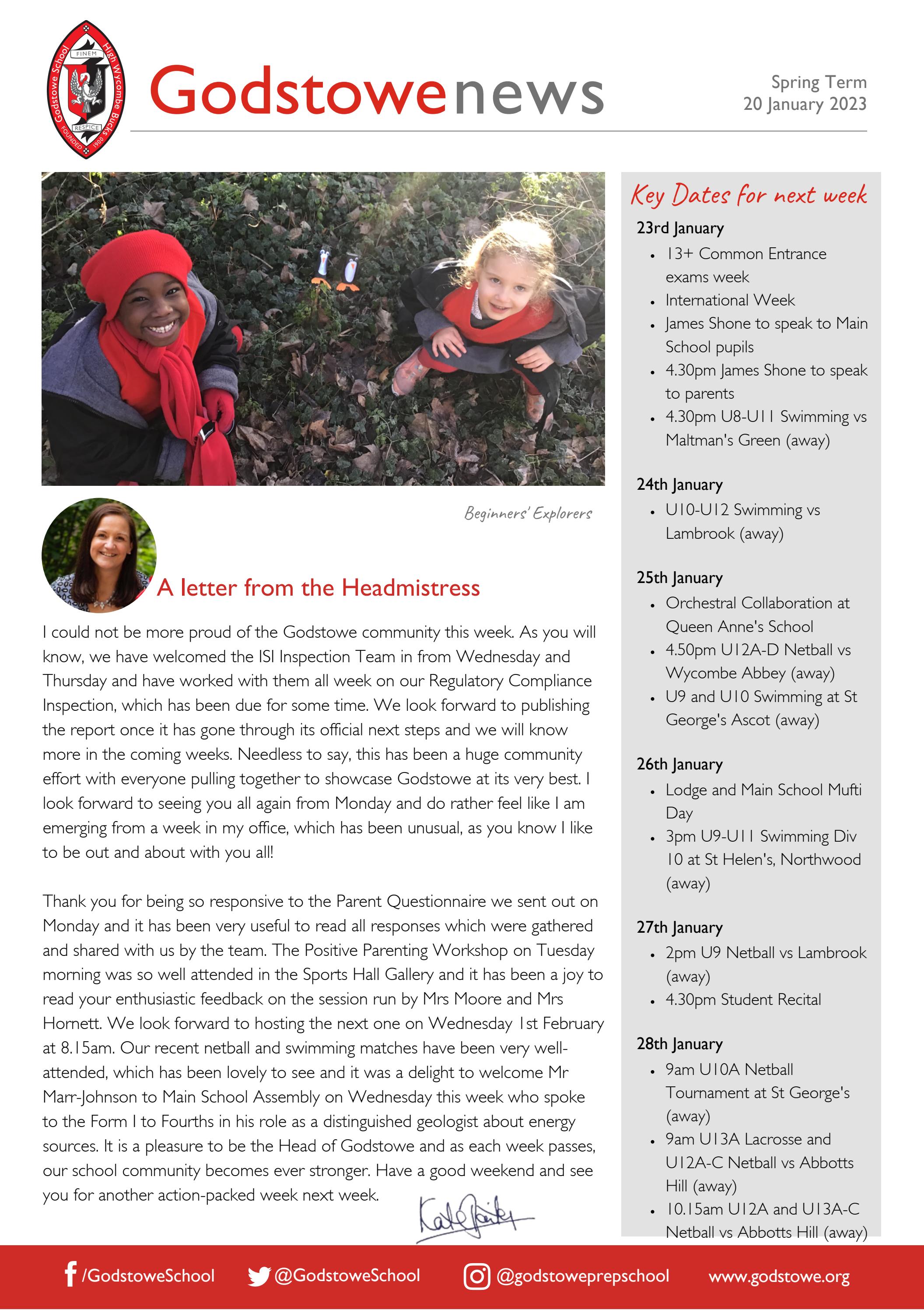 Godstowe News: Spring Term 20/01 by GodstowePrep - Issuu
