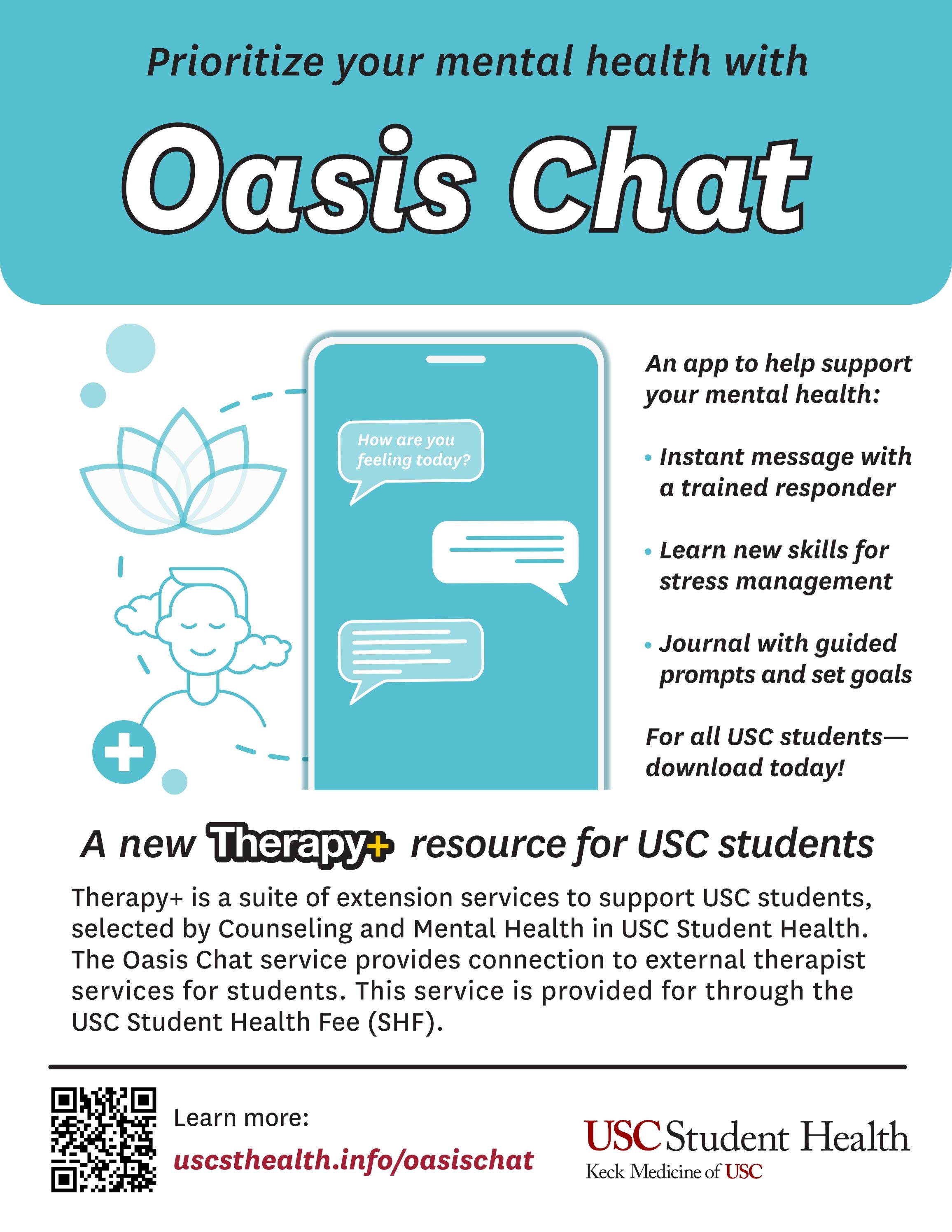 Oasis Chat: A Therapy+ service by University of Southern California - Issuu