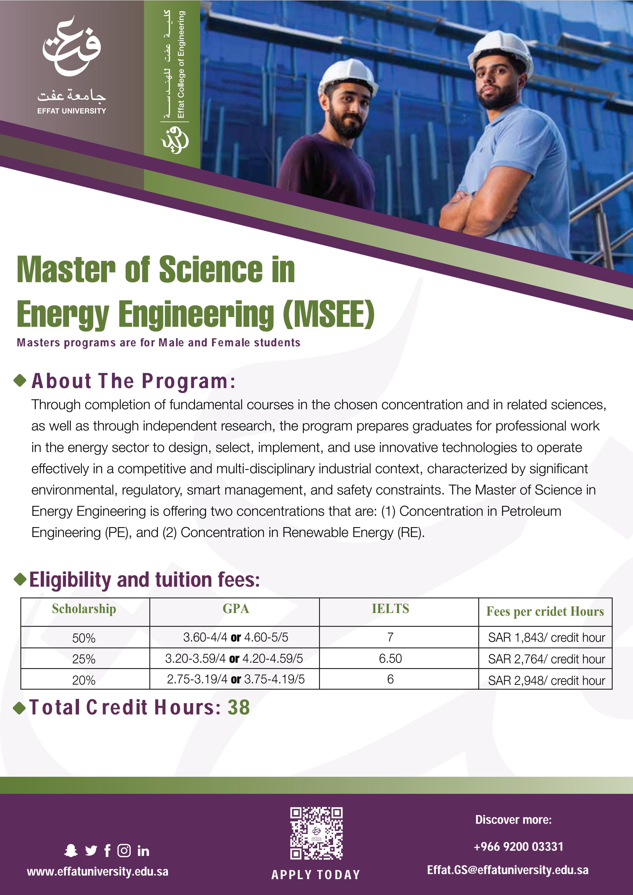 Master of Science in Energy Engineering (MSEE) Brochure (2022-2023) by ...