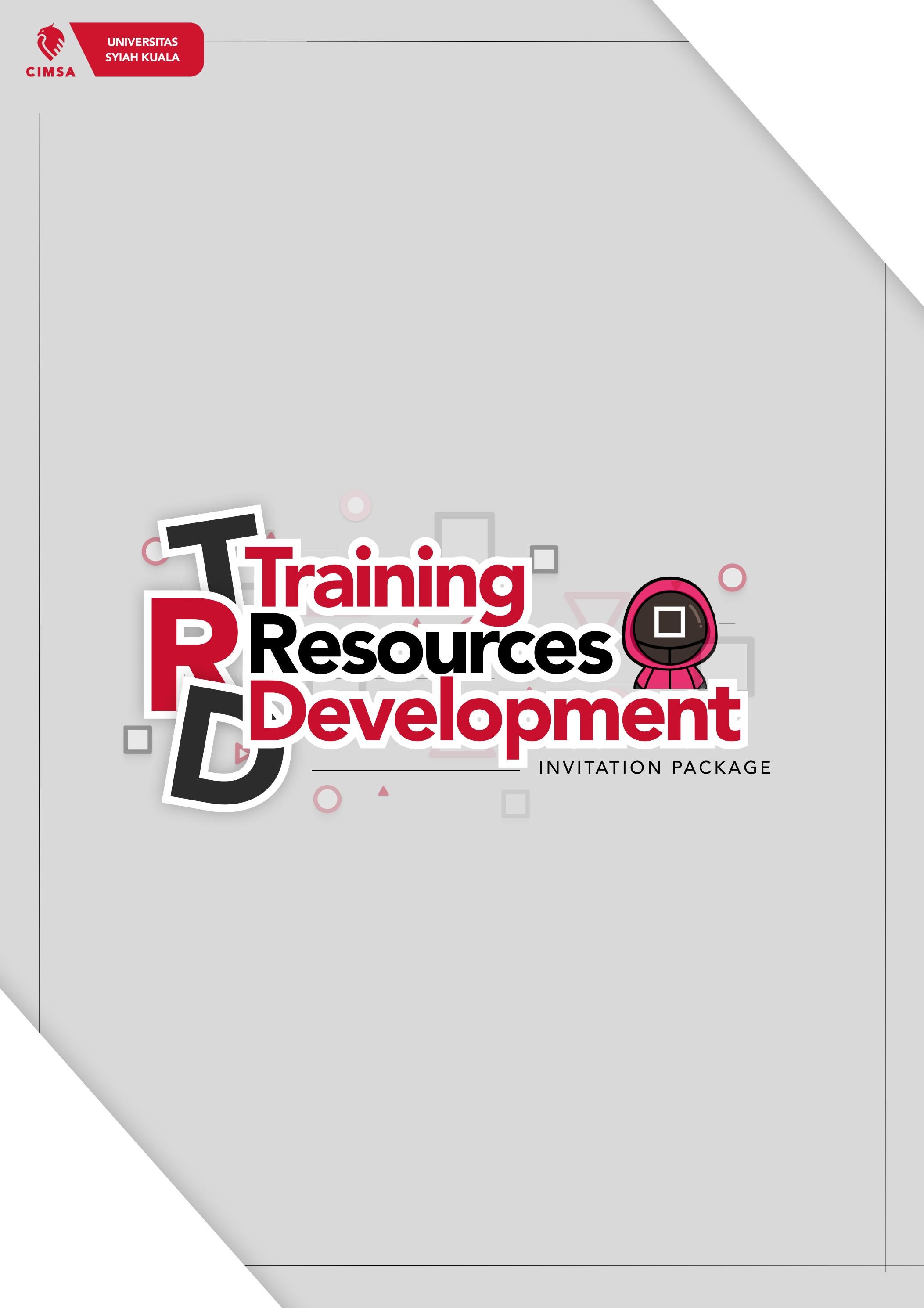 AN INVITATION PACKAGE | TRAINING RESOURCES DEVELOPMENT by CIMSA FK USK ...