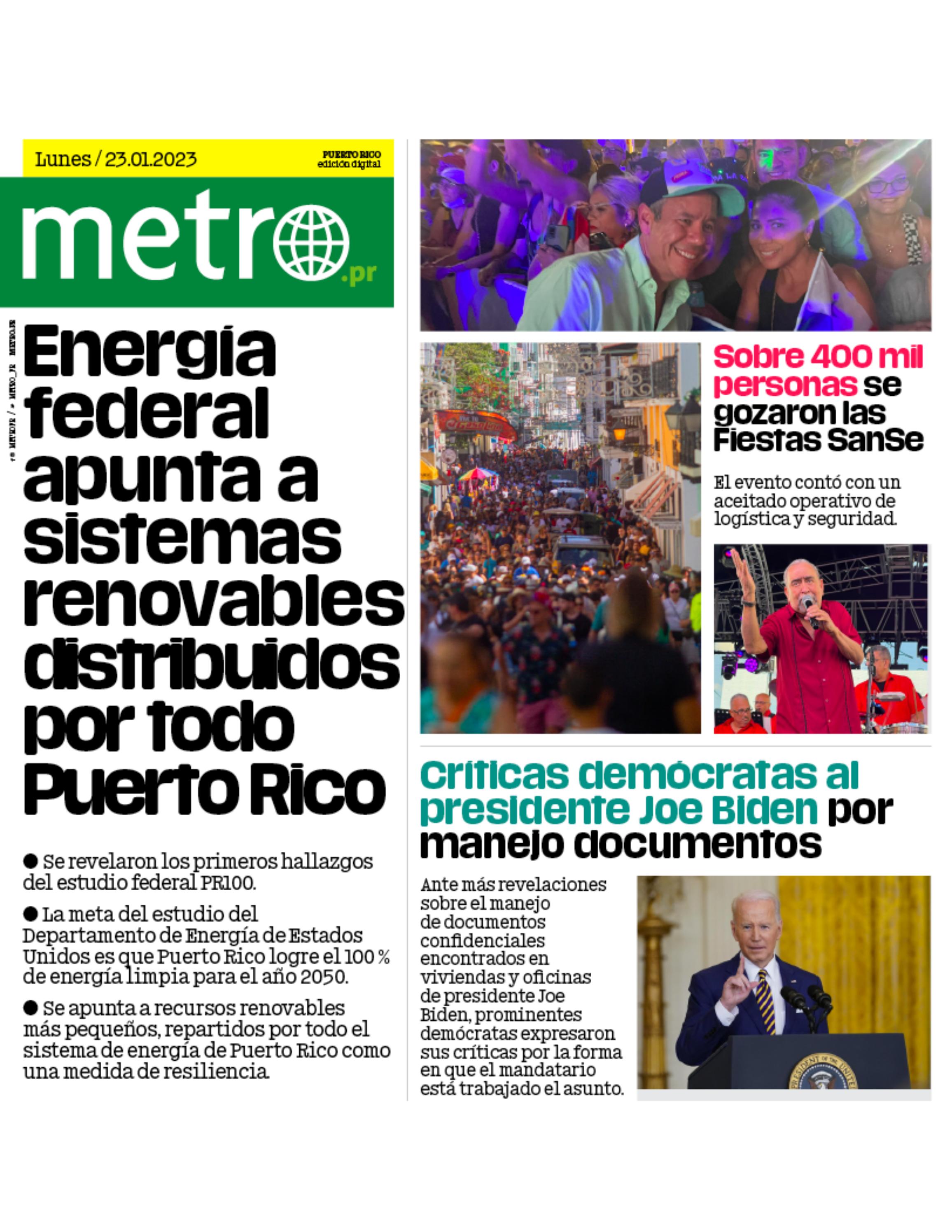 SJU20230123 Portada by Metro Puerto Rico - Issuu