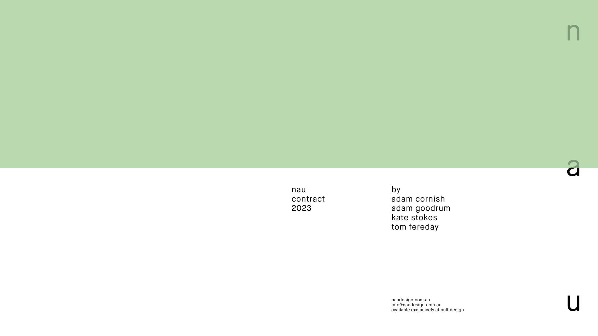 NAU Contract 2023_AU by Cult Design - Issuu