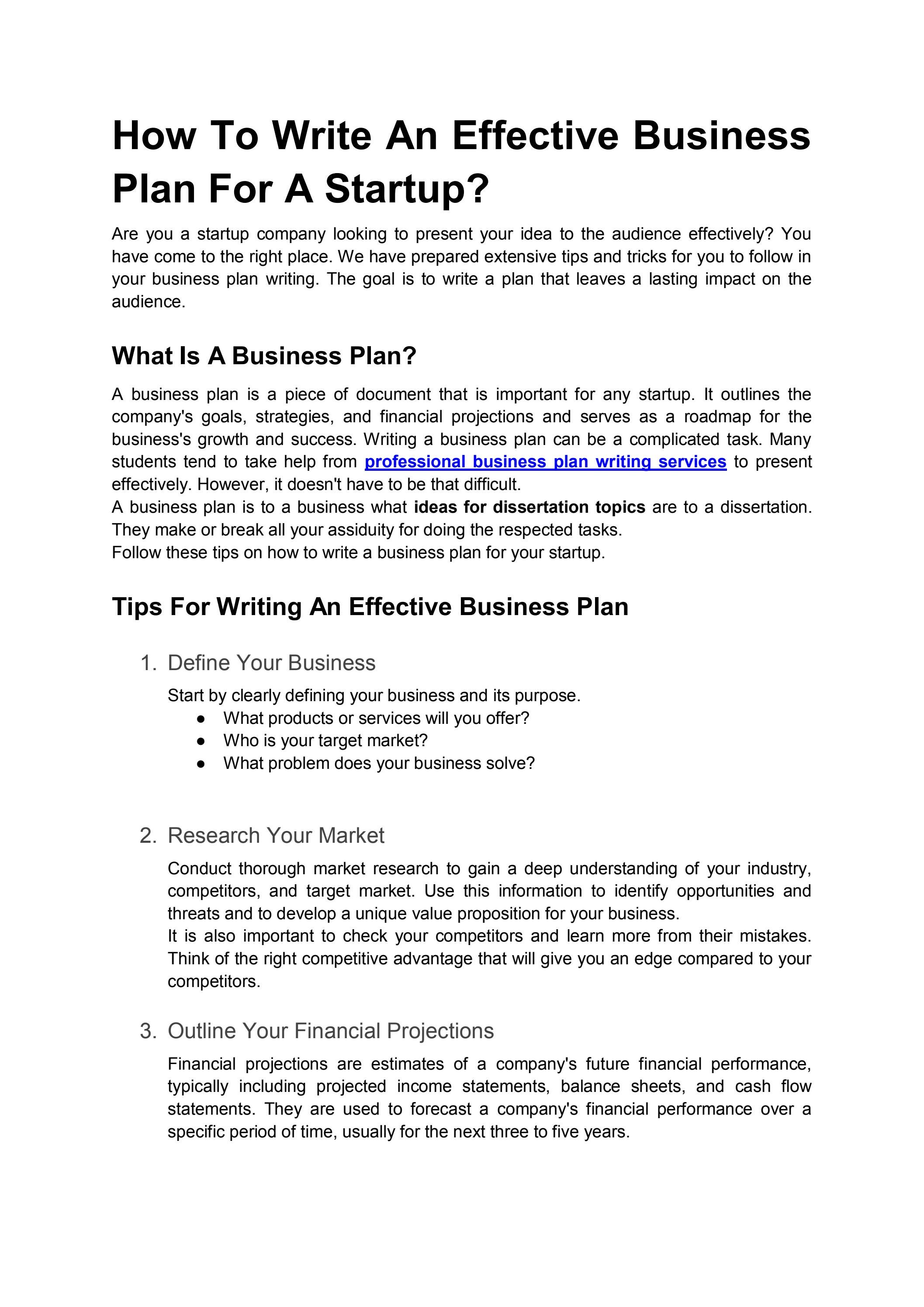 How To Write An Effective Business Plan For A Startup By Essays UK How To Write An Effective Business Plan For A Startup By Essays UK