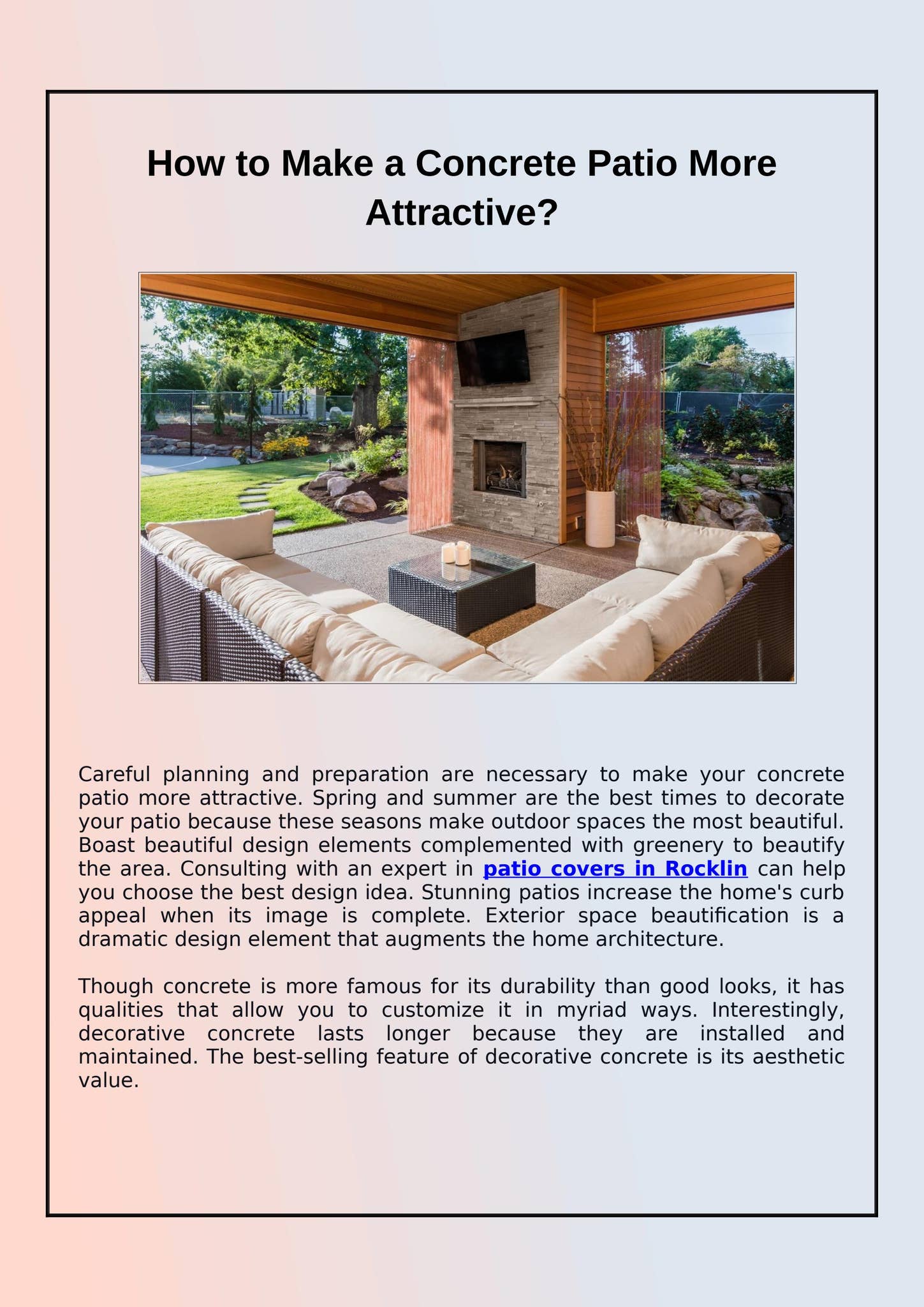 How to Style a Concrete Patio? by New Dawn Awning - Issuu
