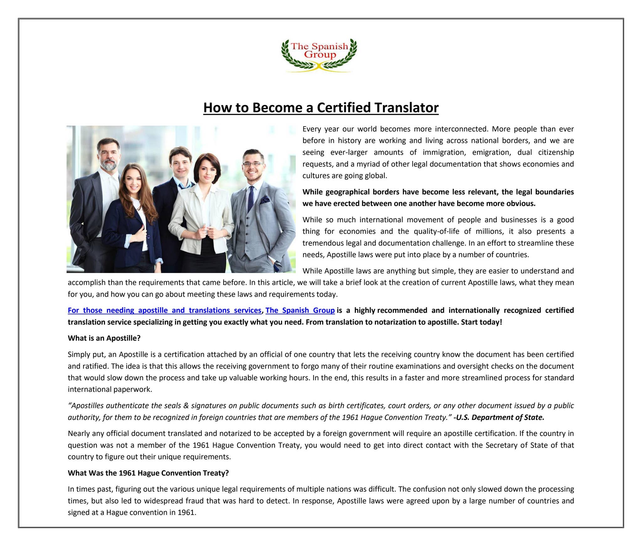 How to Become a Certified Translator by The Spanish Group - Issuu