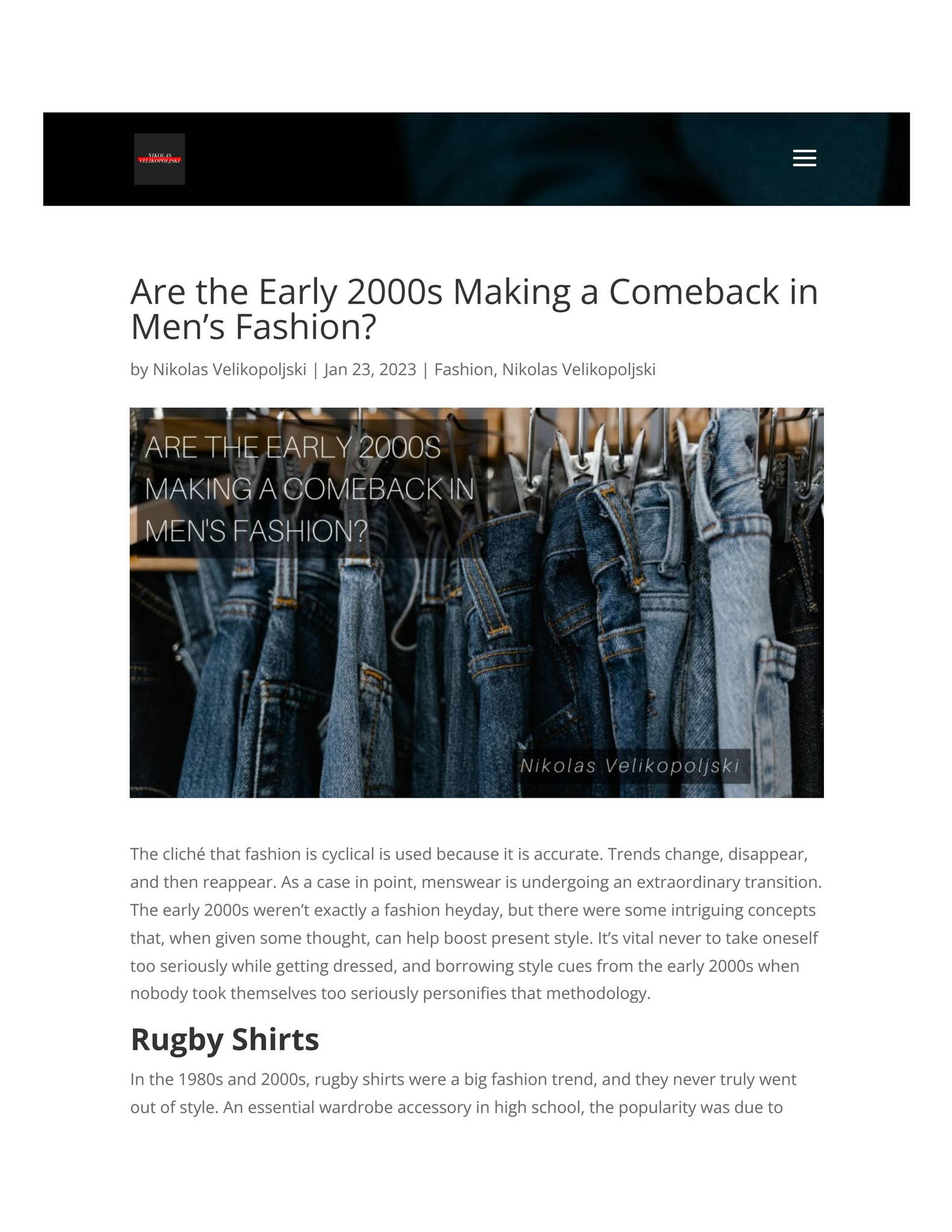 Are the Early 2000s Making a Comeback in Men's Fashion by Nikolas ...