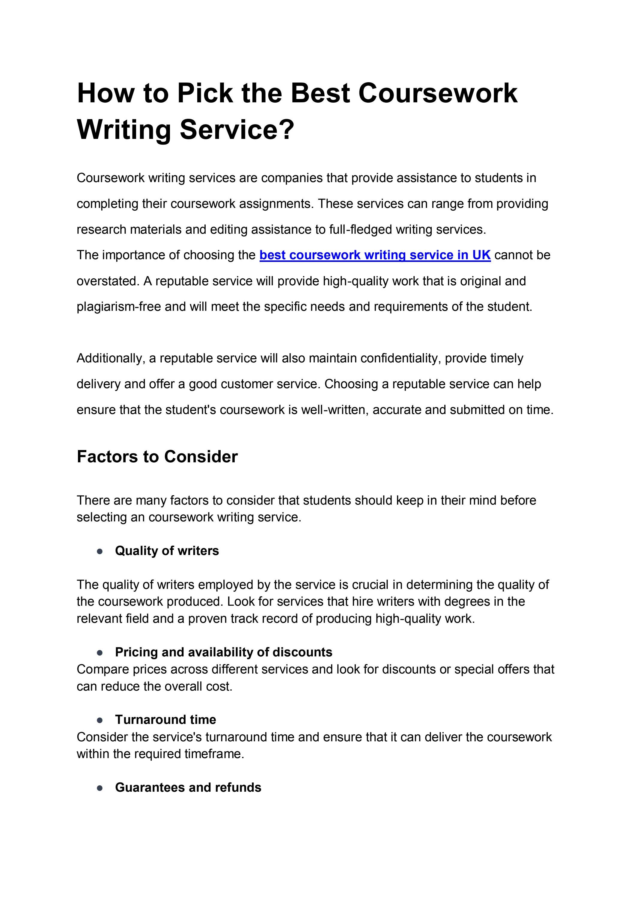 How to Pick the Best Coursework Writing Service? by Essays UK | The ...