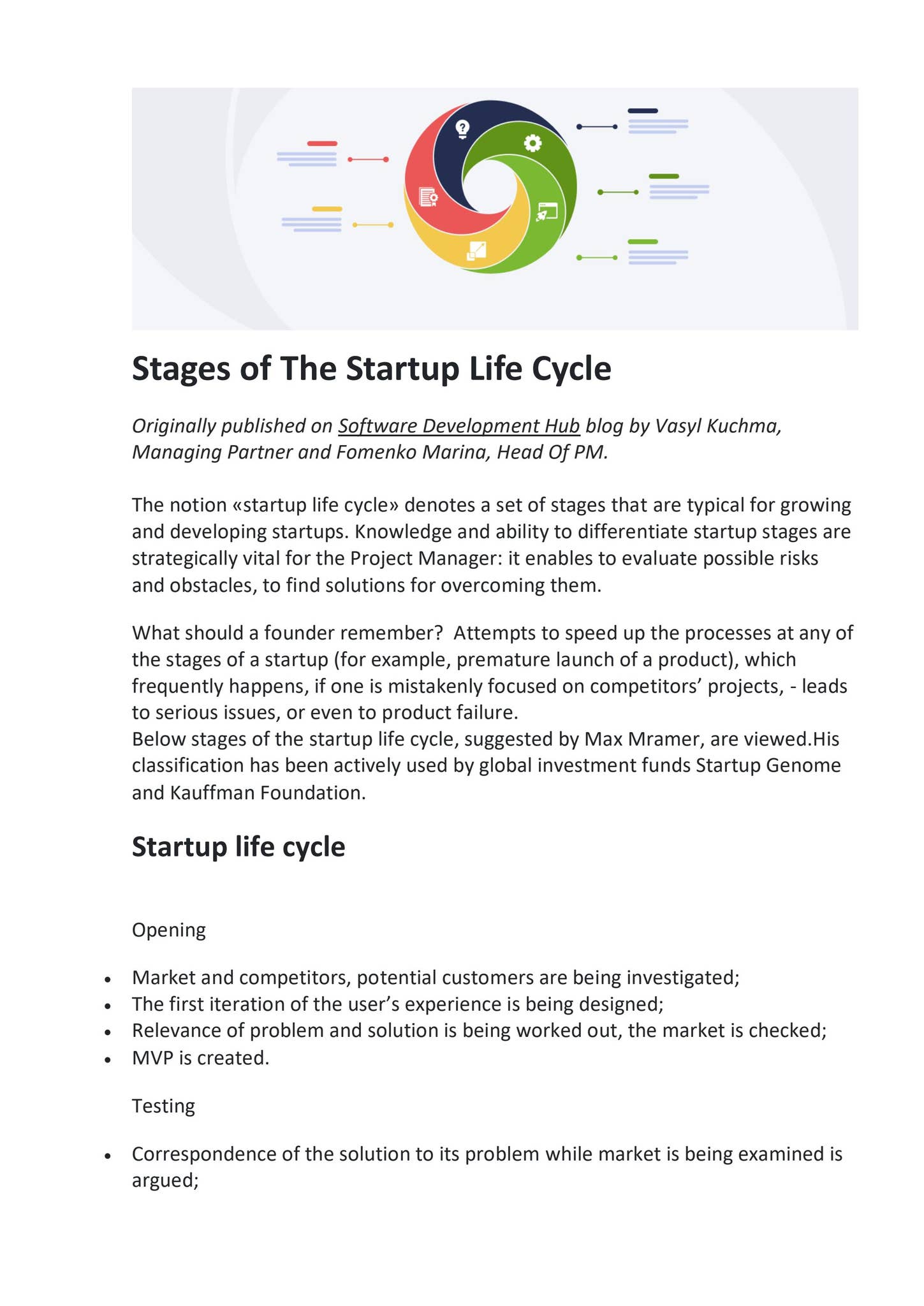 Stages of The Startup Life Cycle by sdh_global - Issuu