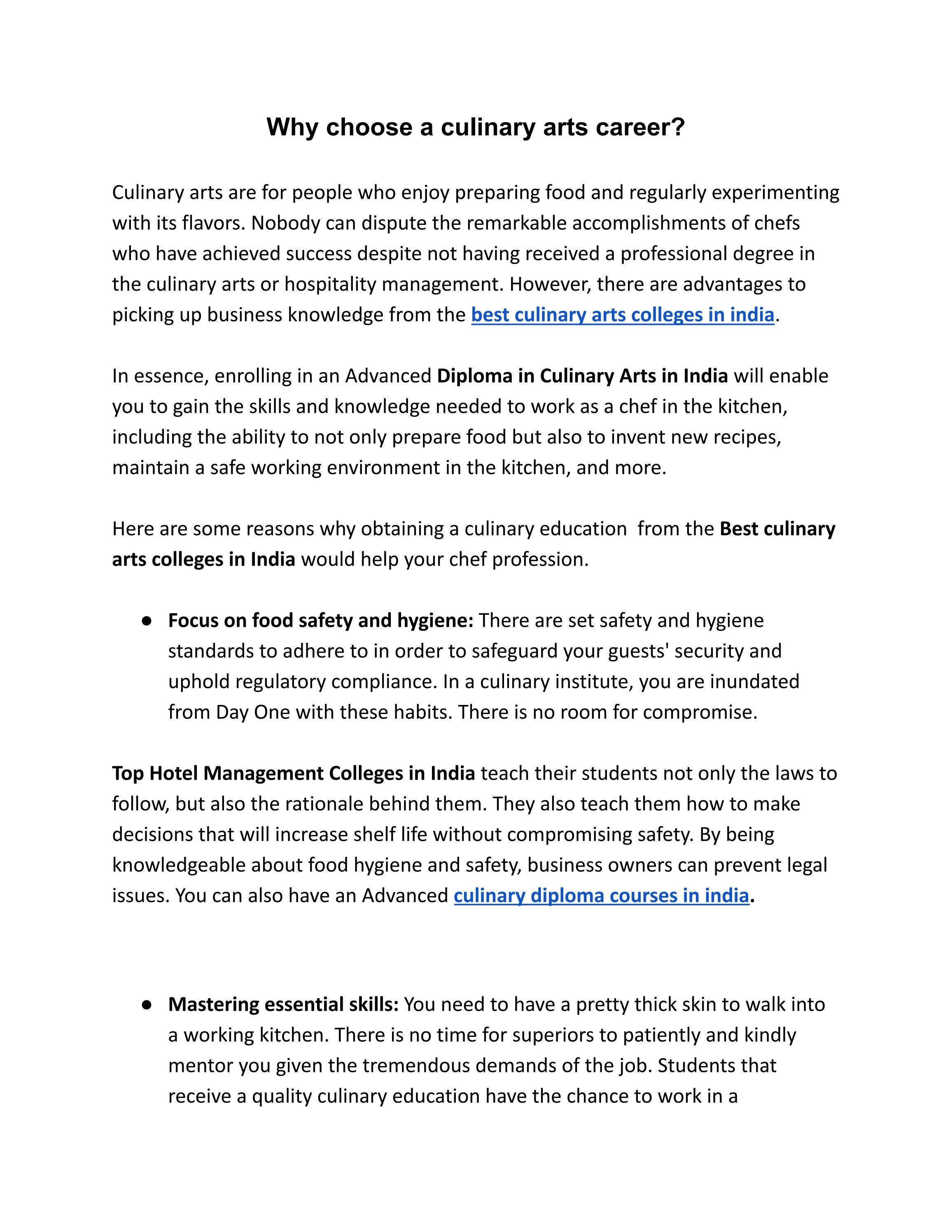 Why choose a culinary arts career? by iihm seo - Issuu