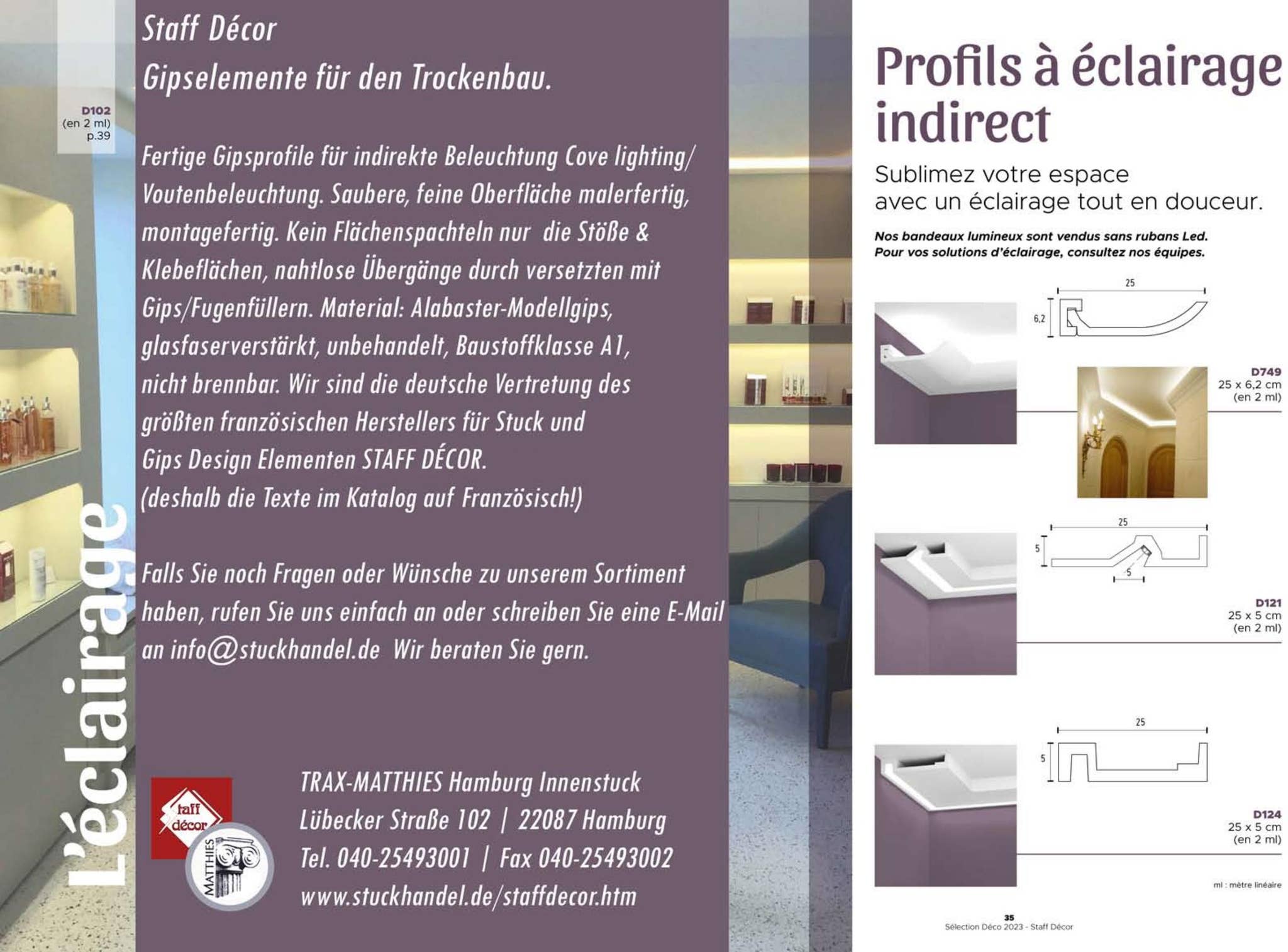 Ladenbau, Trockenbau Produkte für indirekte Beleuchtung! by TRAX ...