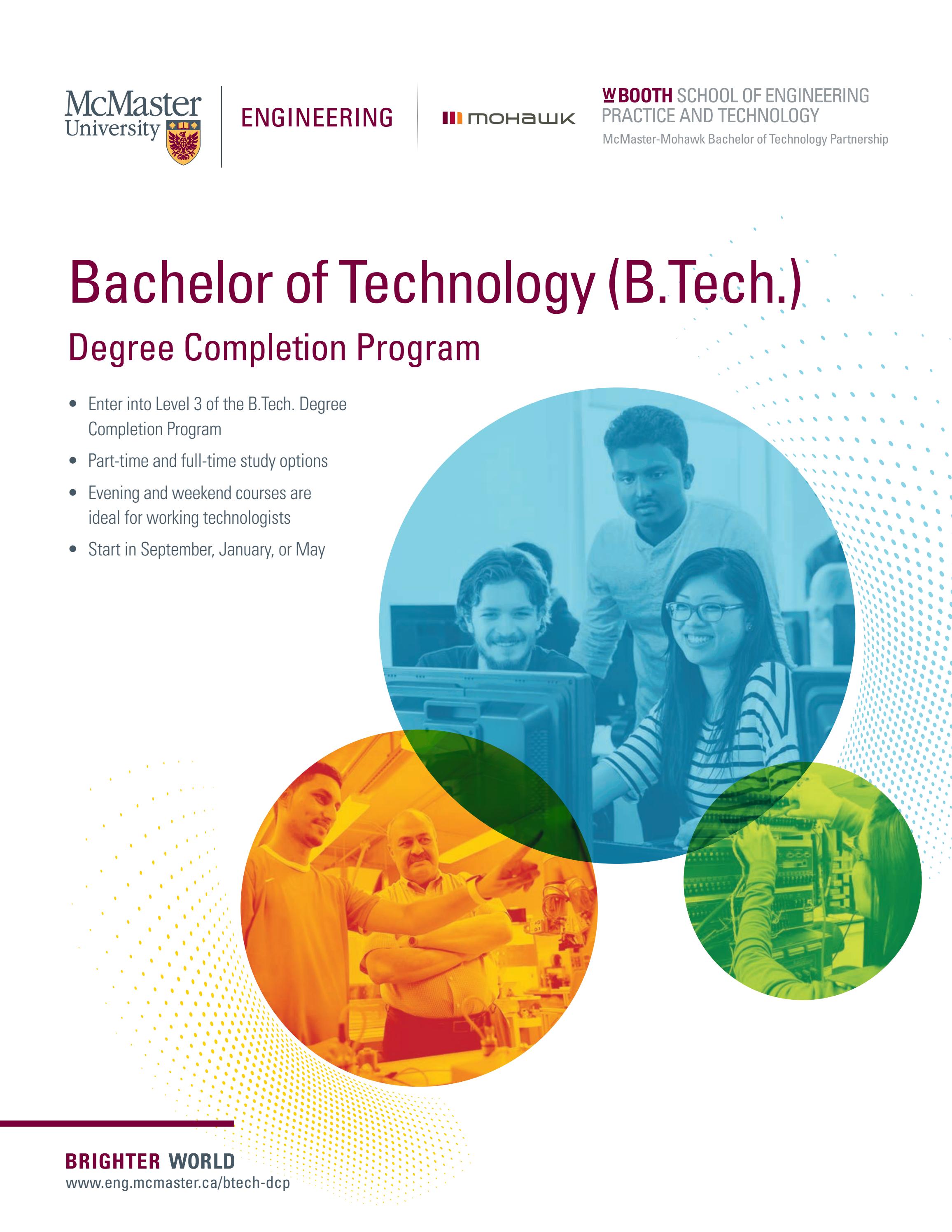 Bachelor of Technology Degree Completion Program 2023 by McMaster Engineering - Issuu