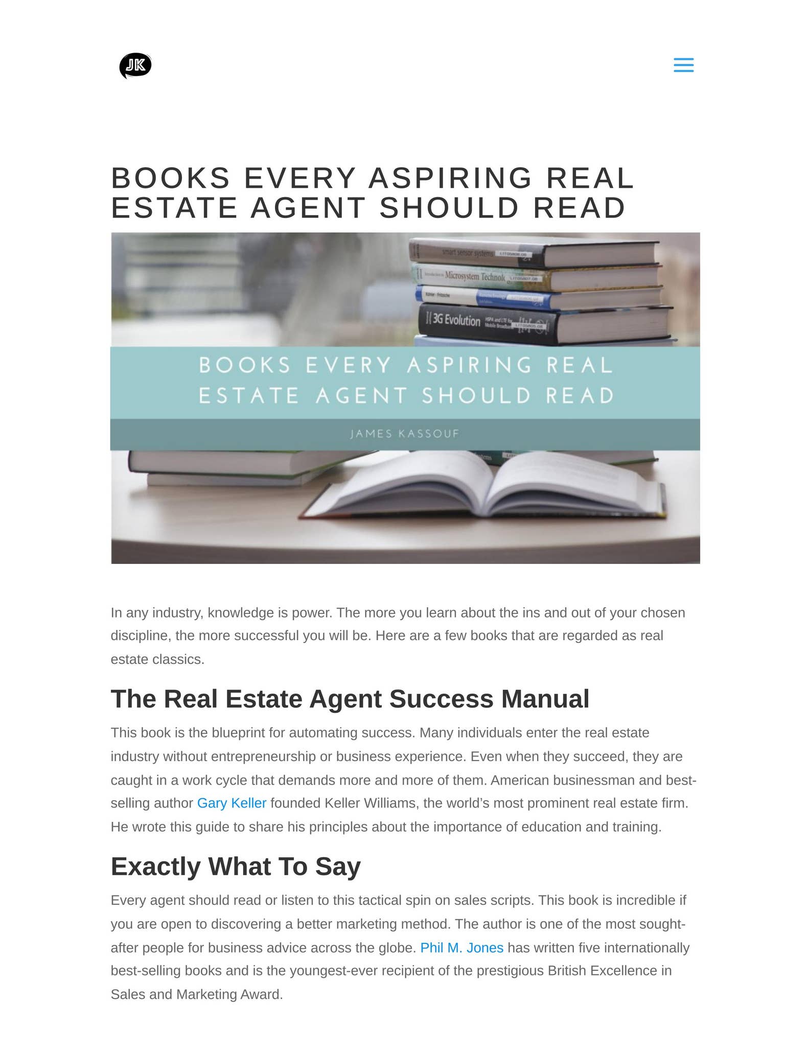 Books Every Aspiring Real Estate Agent Should Read by JamesKassouf - Issuu