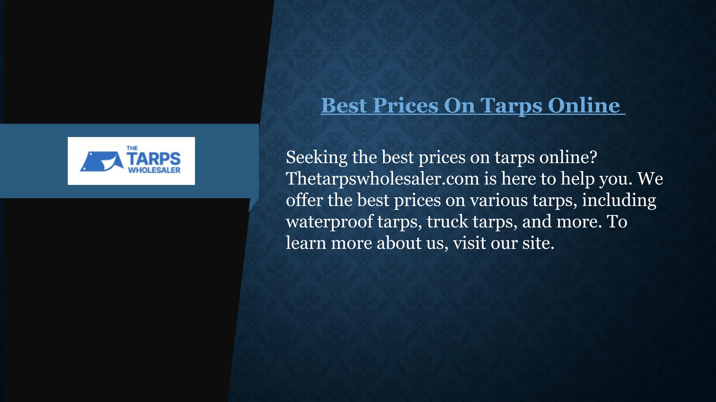 Best Prices On Tarps Online | Thetarpswholesaler.com by Thetarps ...