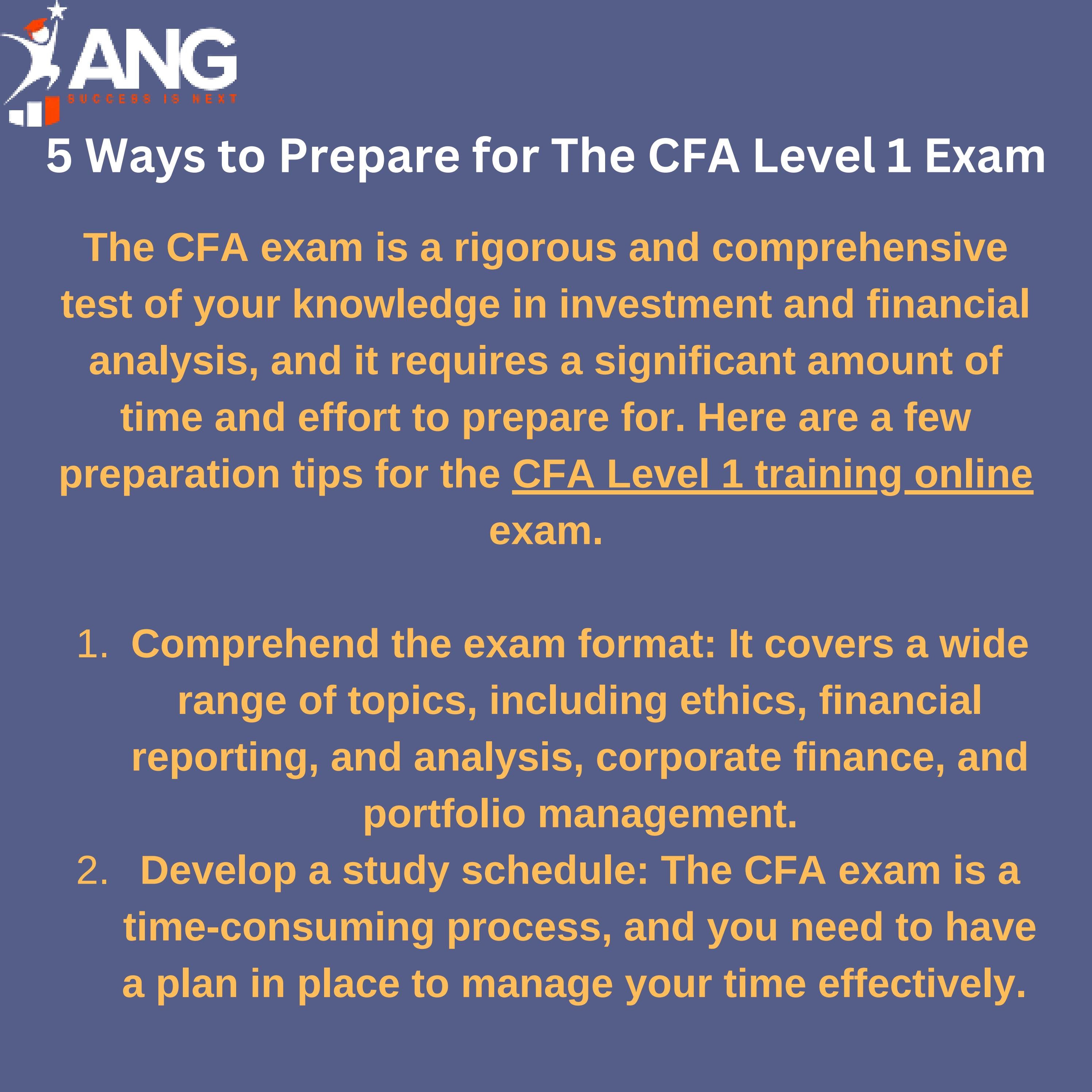5 Ways To Prepare For The CFA Level 1 Exam Aspirenowglobal By 5 Ways To Prepare For The CFA Level 1 Exam Aspirenowglobal By