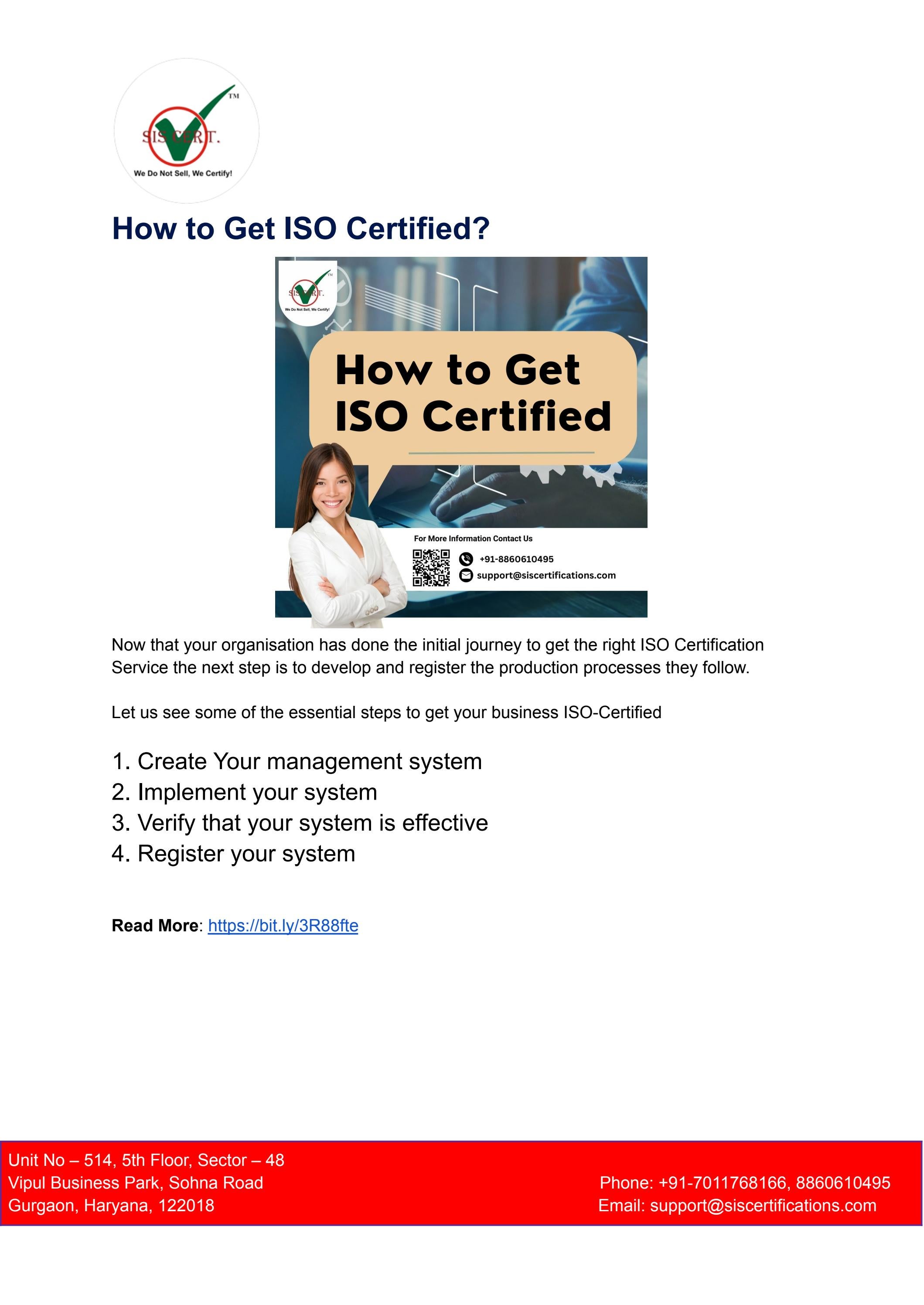 How to Get ISO Certified by SIS Certifications - Issuu