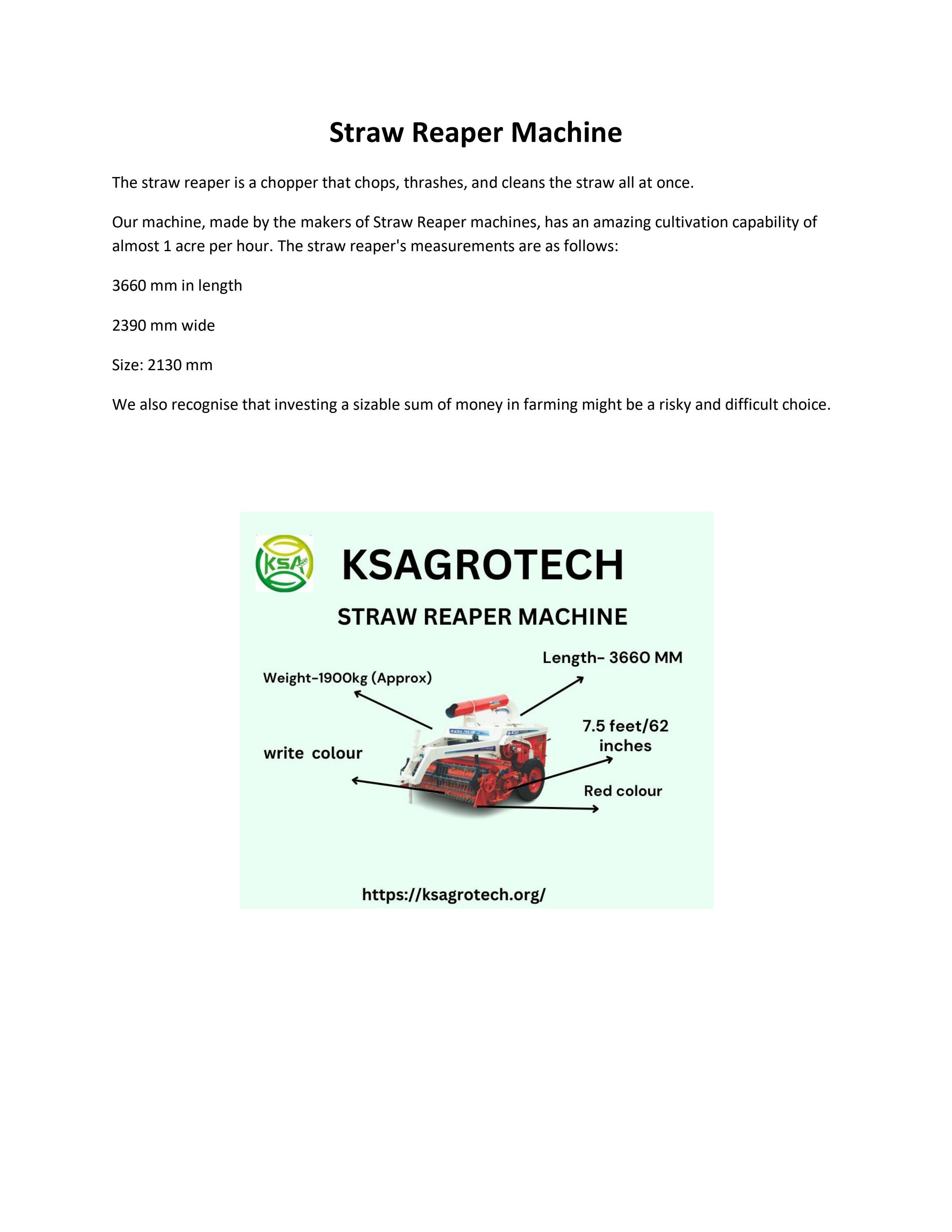Top Reaper Manufacturers In Punjab by KS AGROTECH Private Limited - Issuu