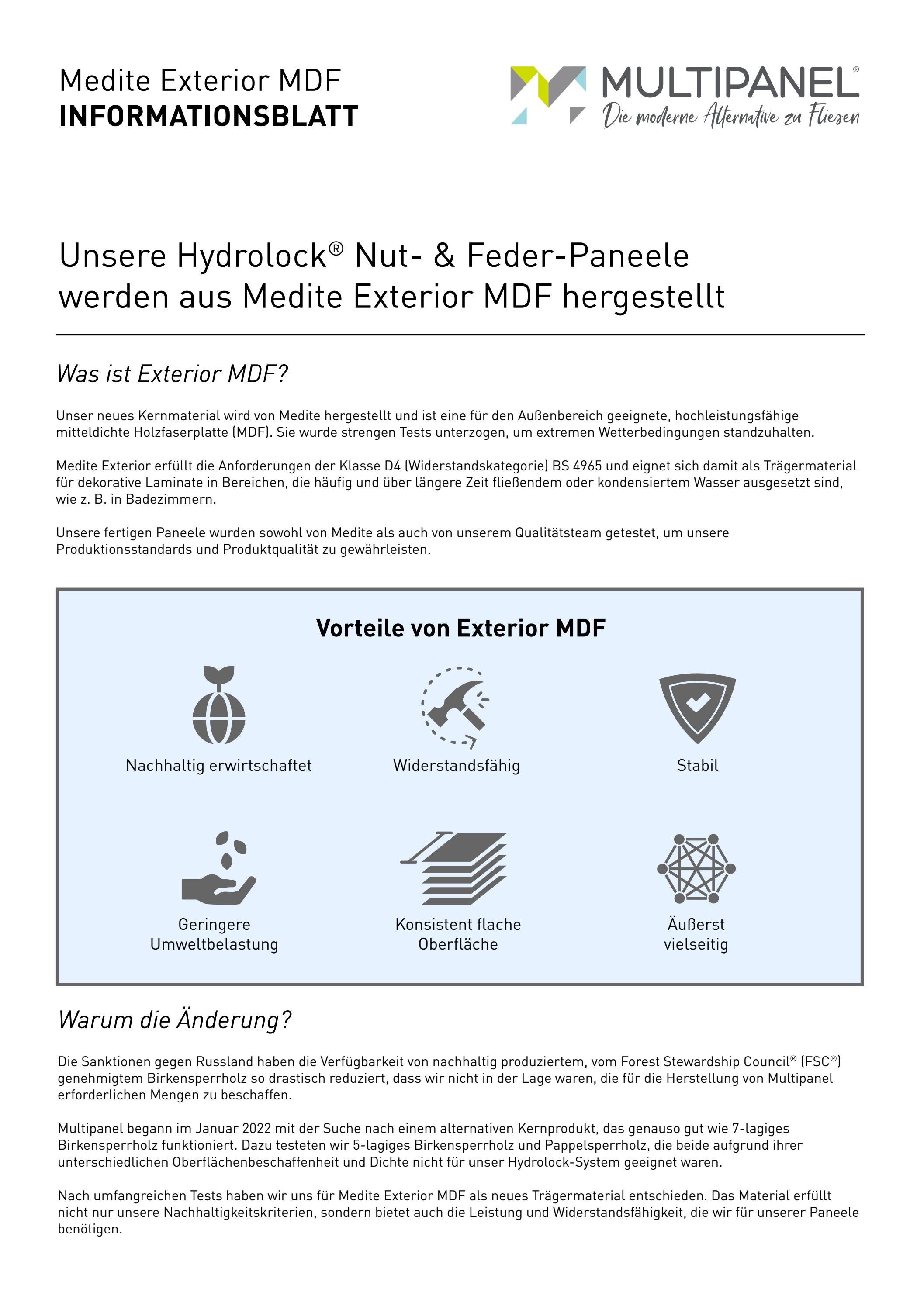 MDF Factsheet German by Multipanel - Issuu