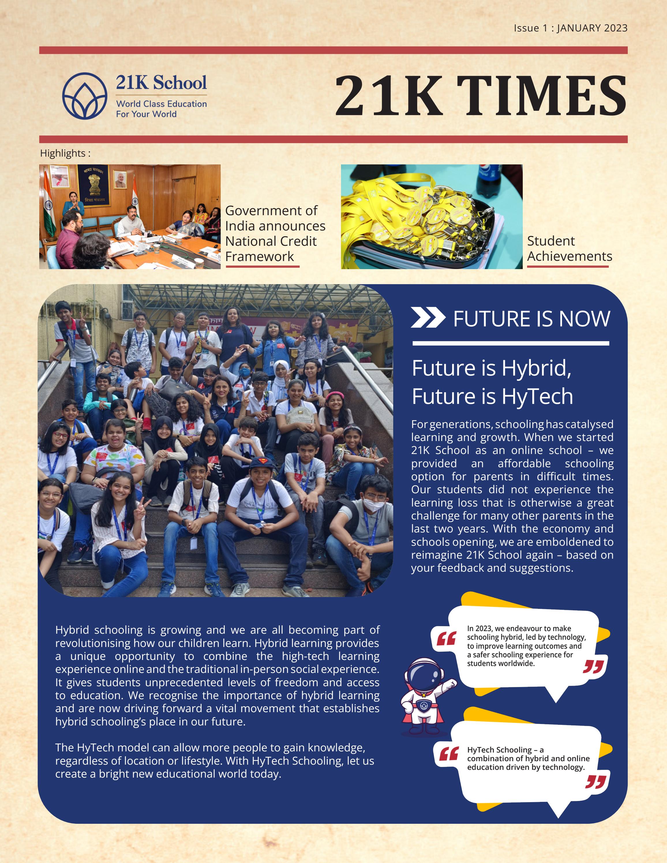 21K Times _ January 2023 (21K School Newsletter) by 21KSchool - Issuu