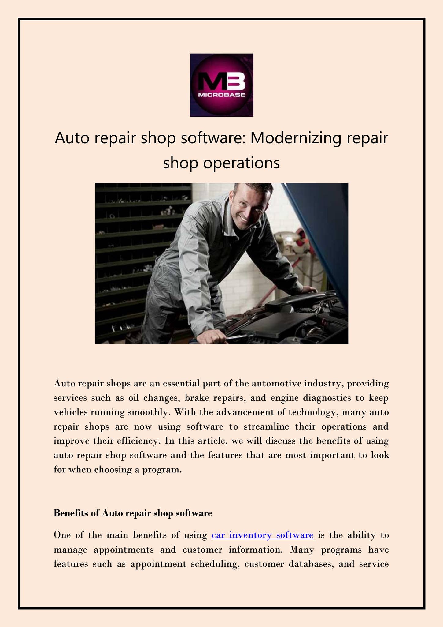 Auto repair shop software: Modernizing repair shop operations by ...
