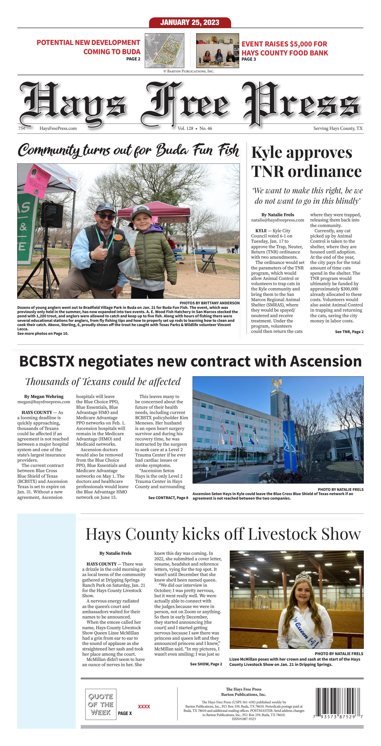 January 25, 2023 Hays Free Press by Hays Free Press/News-Dispatch - Issuu