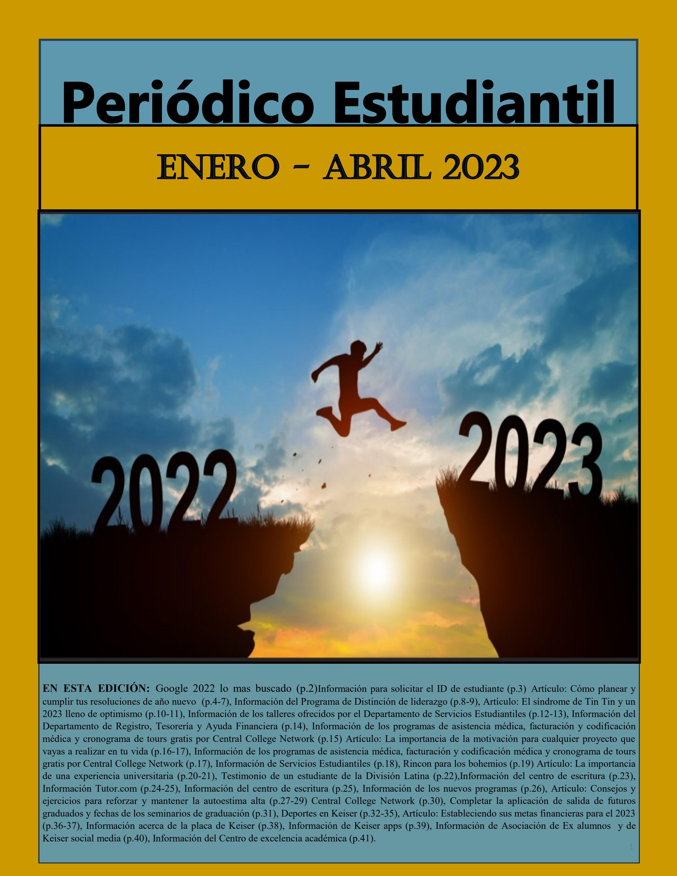 Keiser University: Enero - Abril 2023 Periódico Estudiantil de la ...