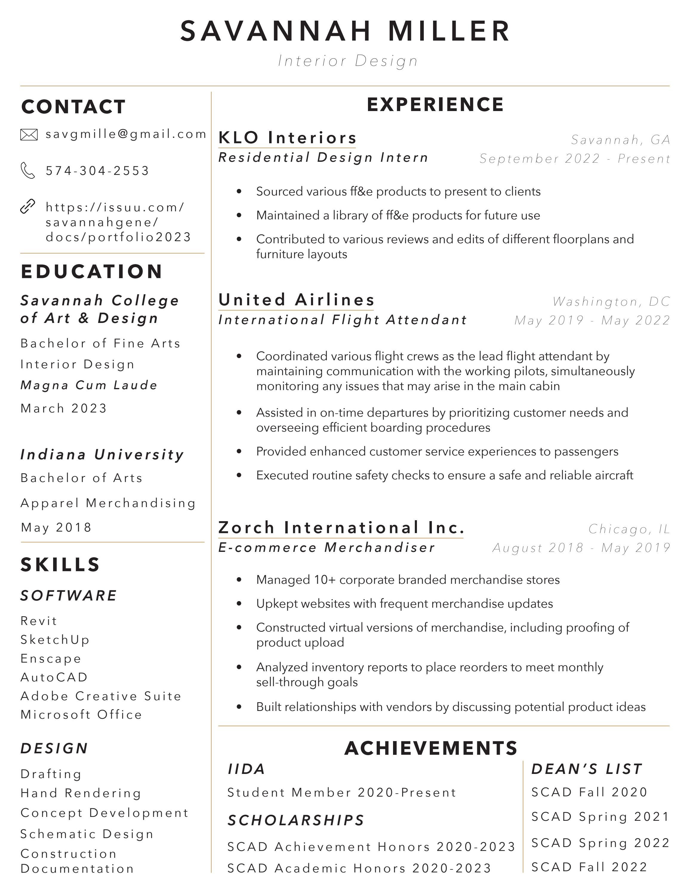 Savannah Miller | Resume 2023 by savannahgene - Issuu