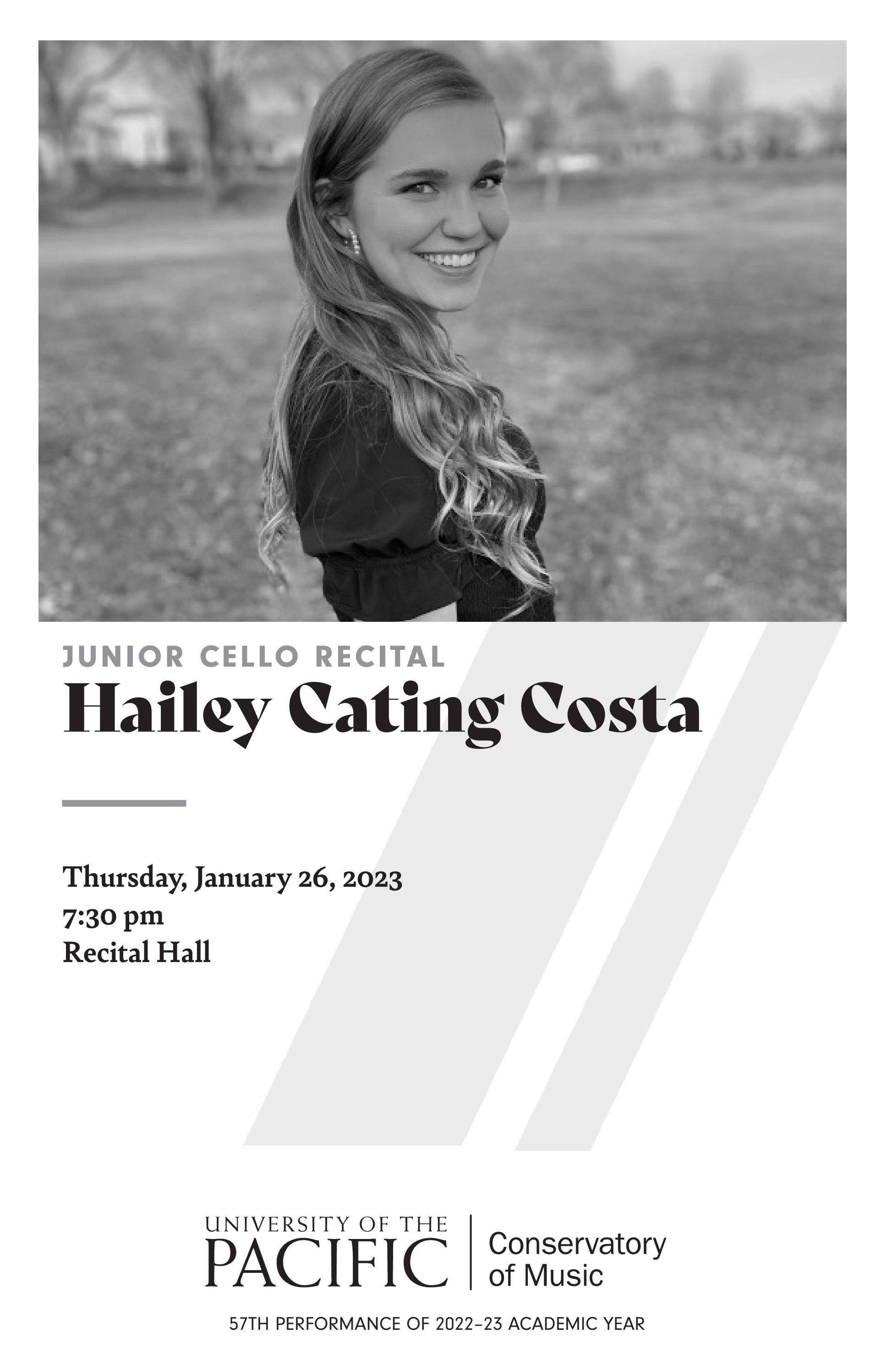 1/26/23 Student Recital,Hailey Cating Costa by University of the ...
