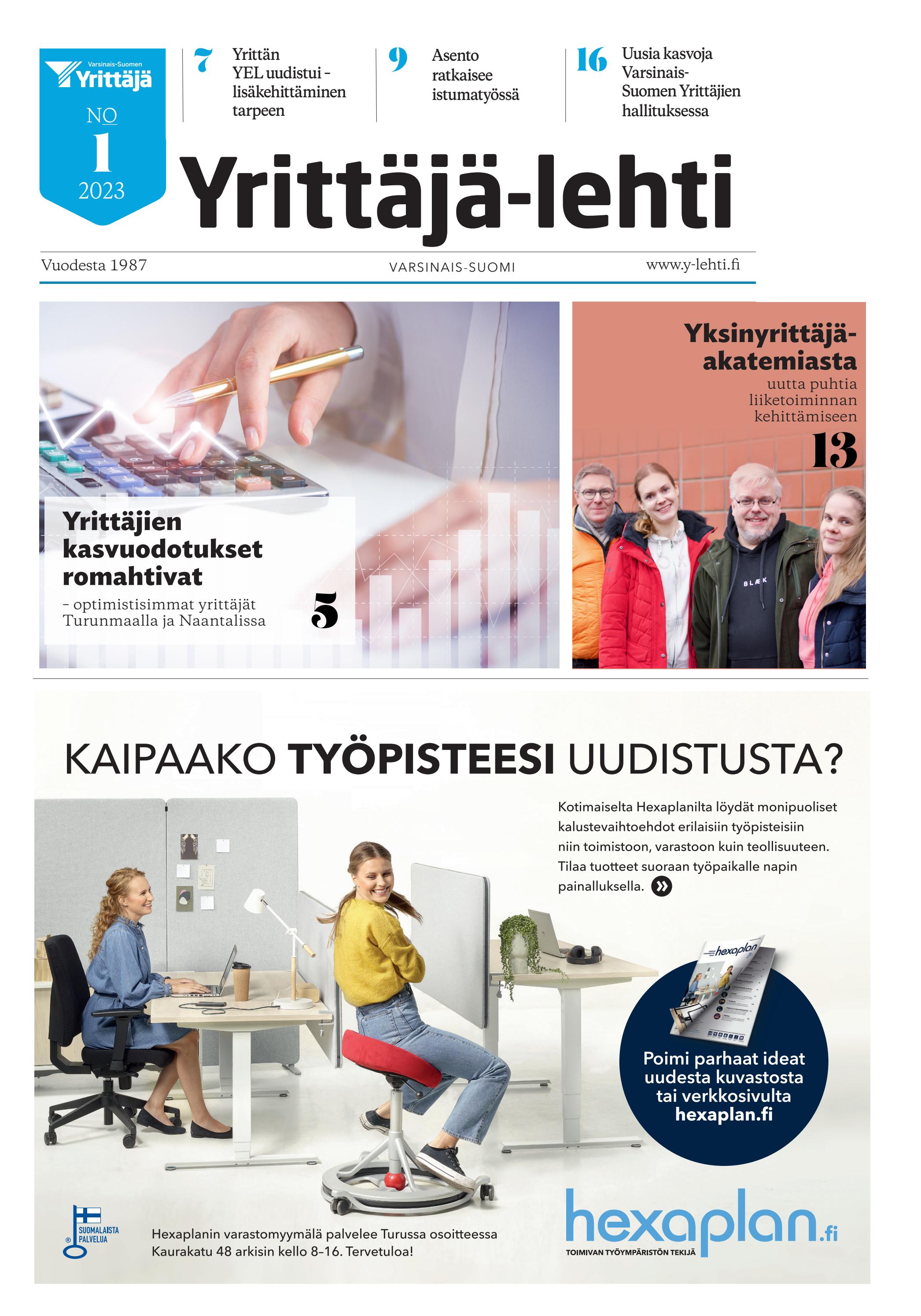 Varsinais-Suomen Yrittäjä -lehti 1, 2023 by y-lehti - Issuu