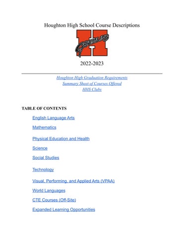Houghton High Course Description Book by Nancy DeForge - Issuu