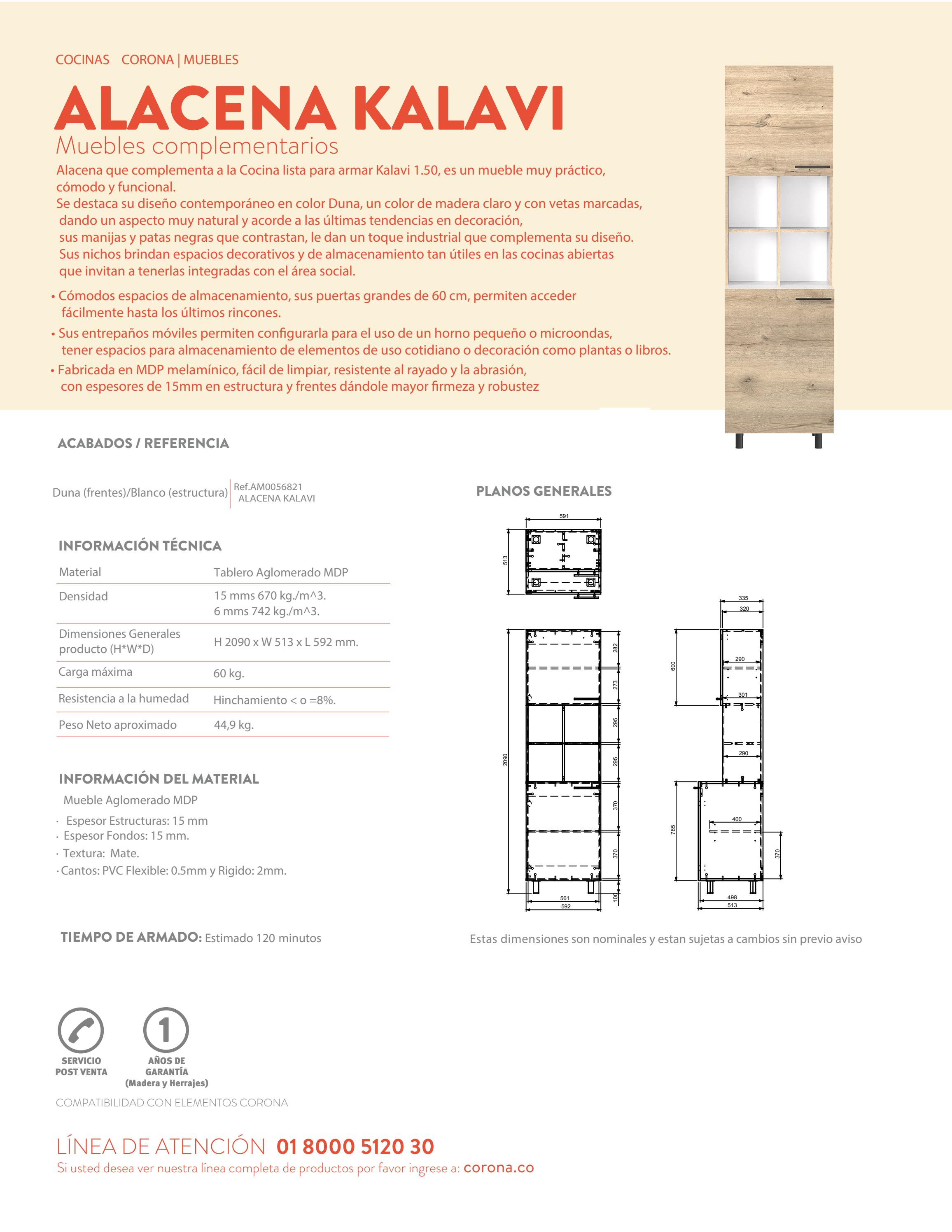 Ficha técnica Alacena Kalavi by Madecentro Colombia - Issuu