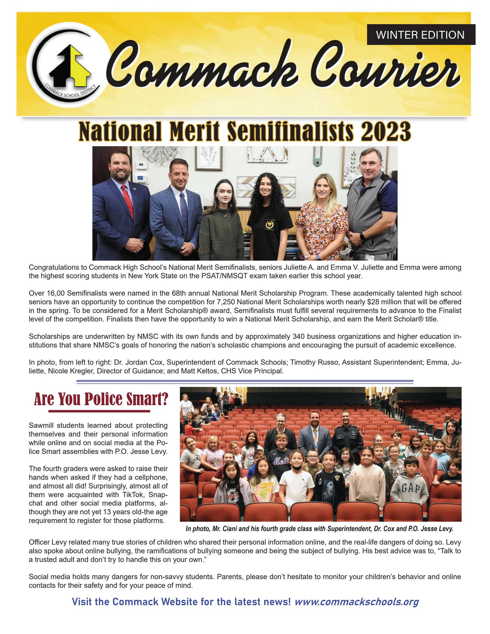 Commack Courier Winter 2023 by Commack Public Schools - Issuu