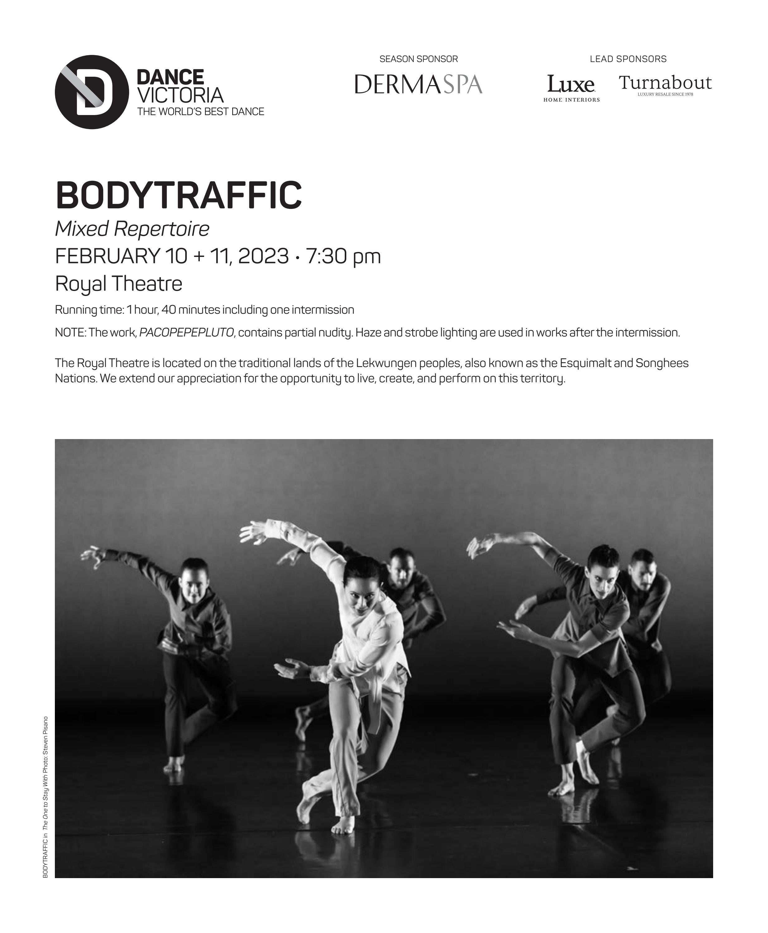 Dance Victoria 2022-2023 Season | BODYTRAFFIC program insert by Dance ...