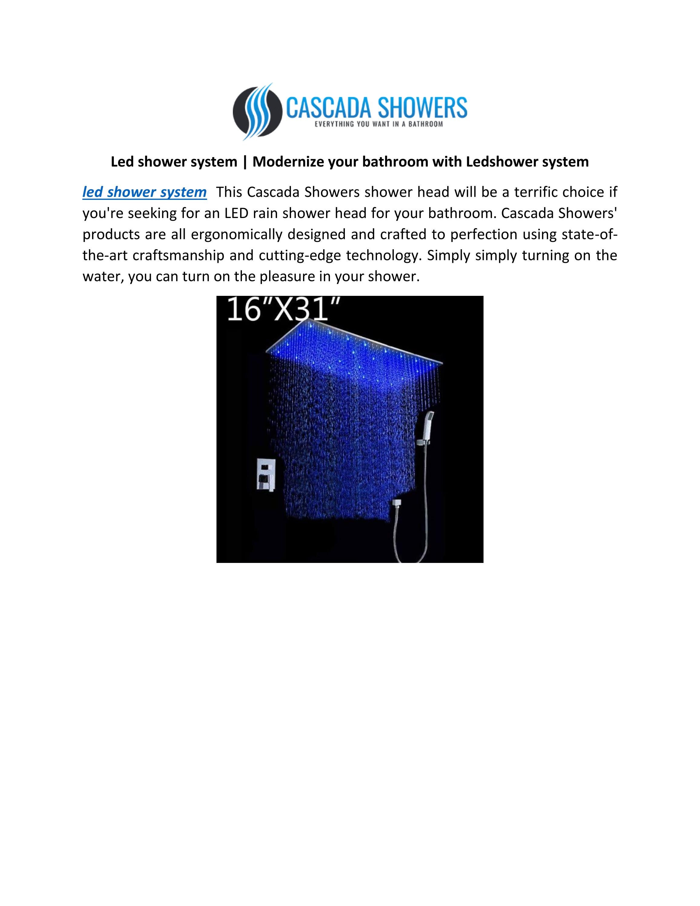 Led shower system | Modernize your bathroom with Ledshower system by ...