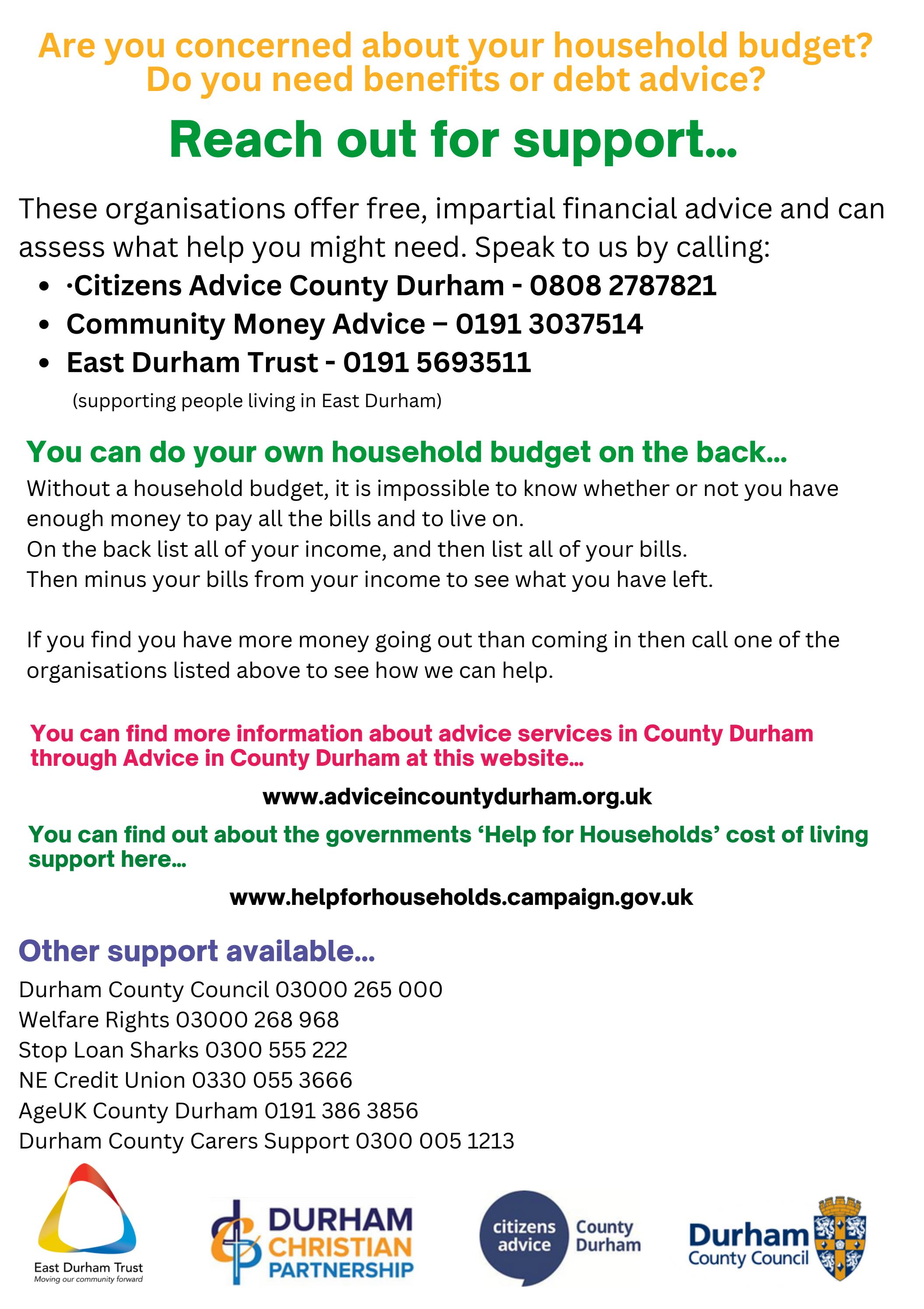 Your Financial Wellbeing - Household Budget (Countywide Leaflet) by ...