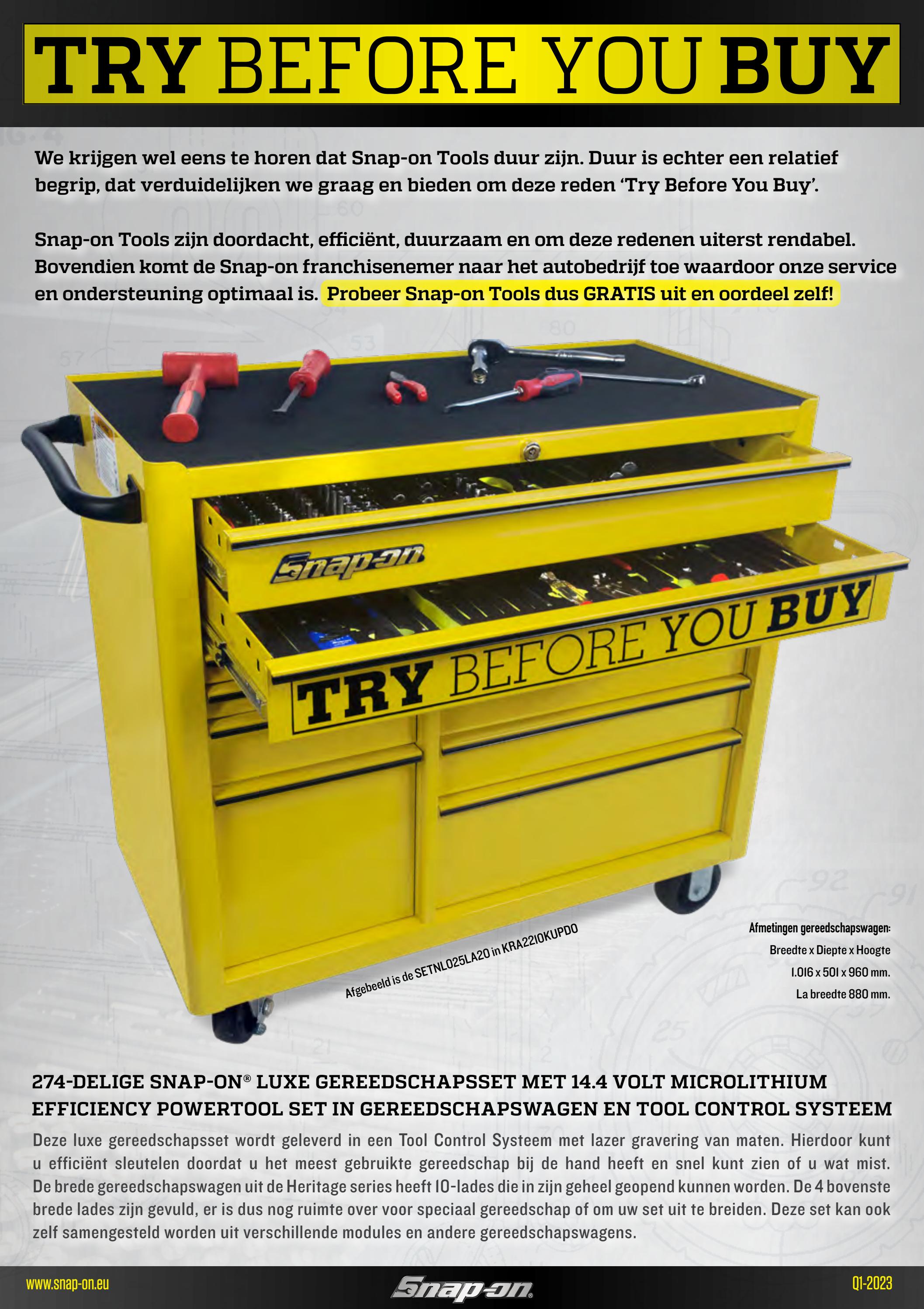 Snap-on Try Before You Buy NL by Snap-on Tools bv - Issuu