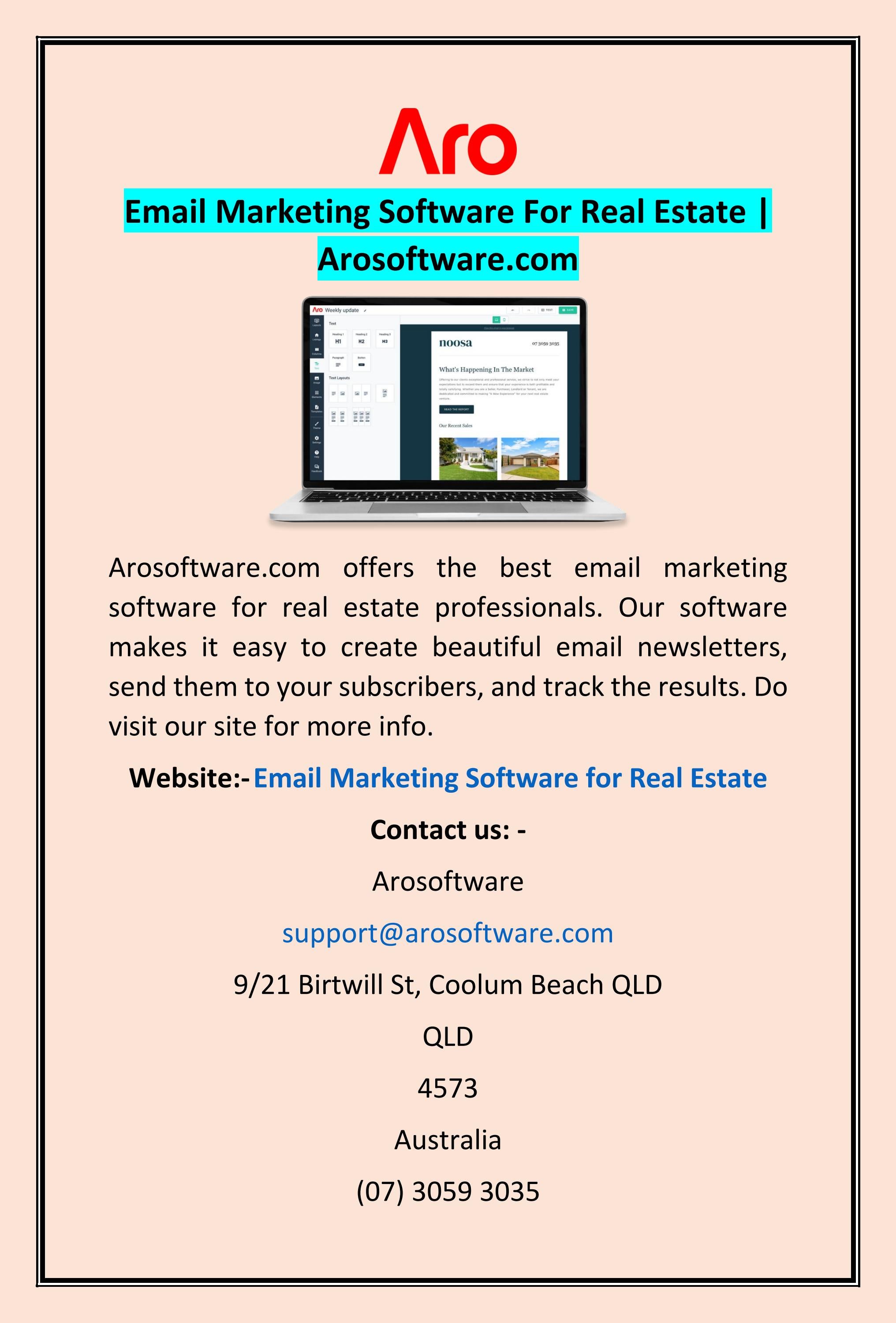 Email Marketing Software For Real Estate | Arosoftware.com by Arosoftware - Issuu