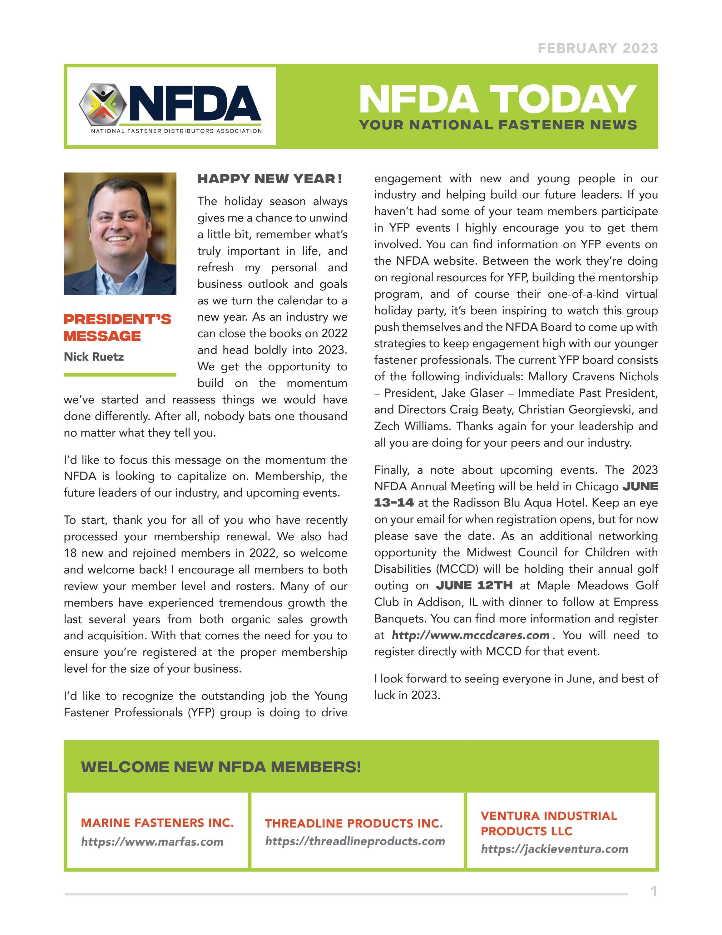 February 2023 NFDA Today by National Fastener Distributors Association ...