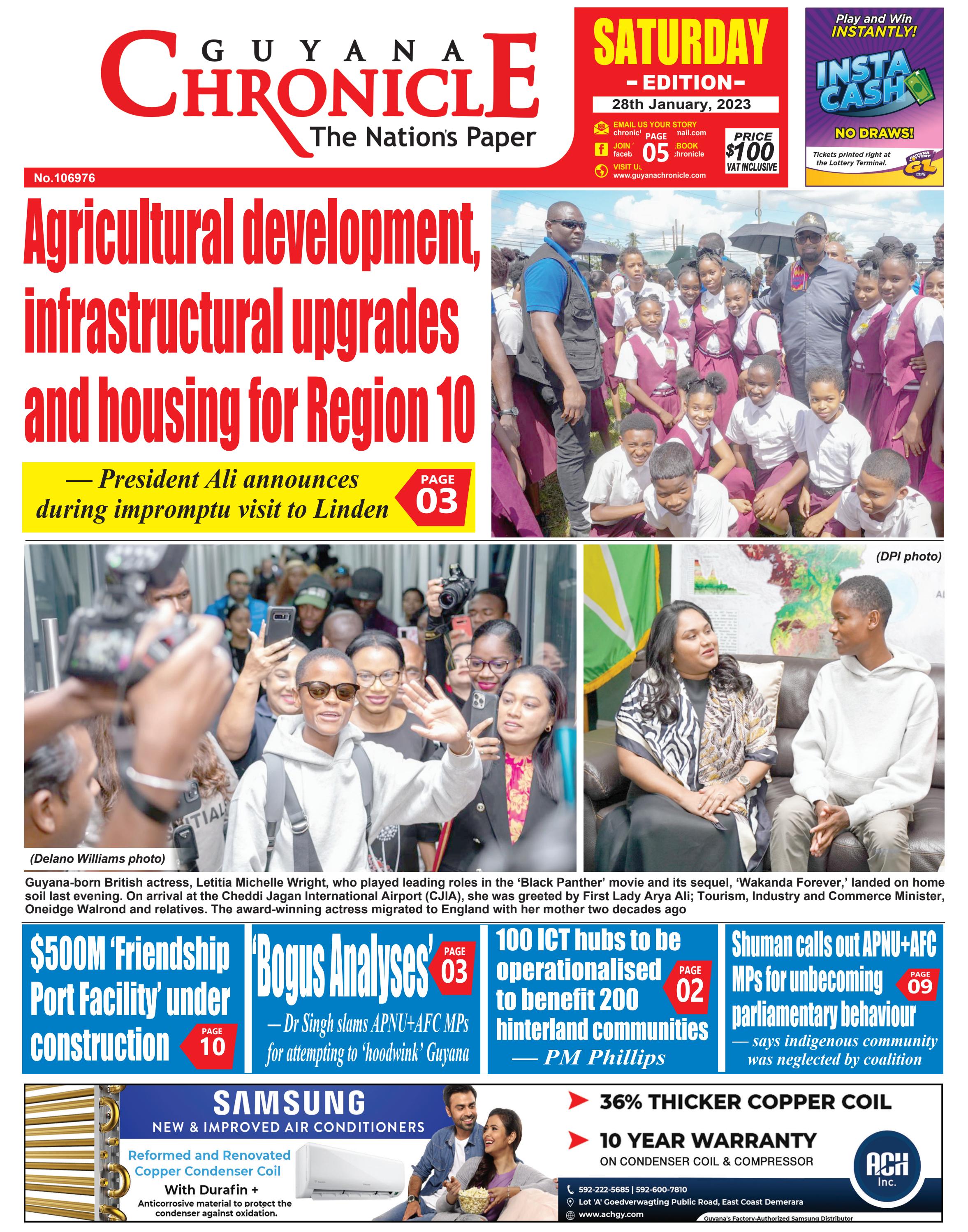 Guyana Chronicle E-Paper 28-01-2023 by Guyana Chronicle - Issuu