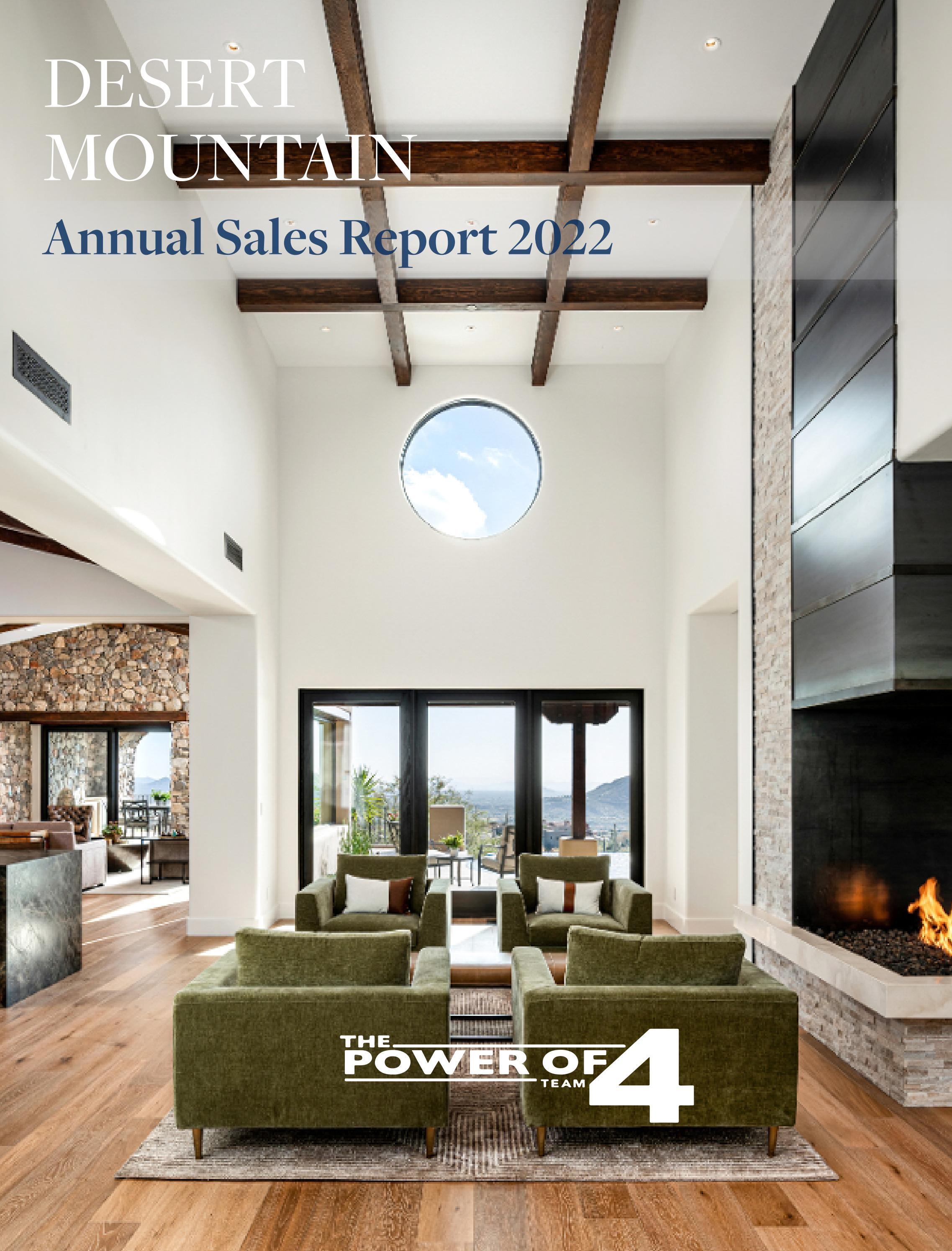 Annual Desert Mountain Sales Report 2022 by Bee & Kathleen POWER+ - Issuu