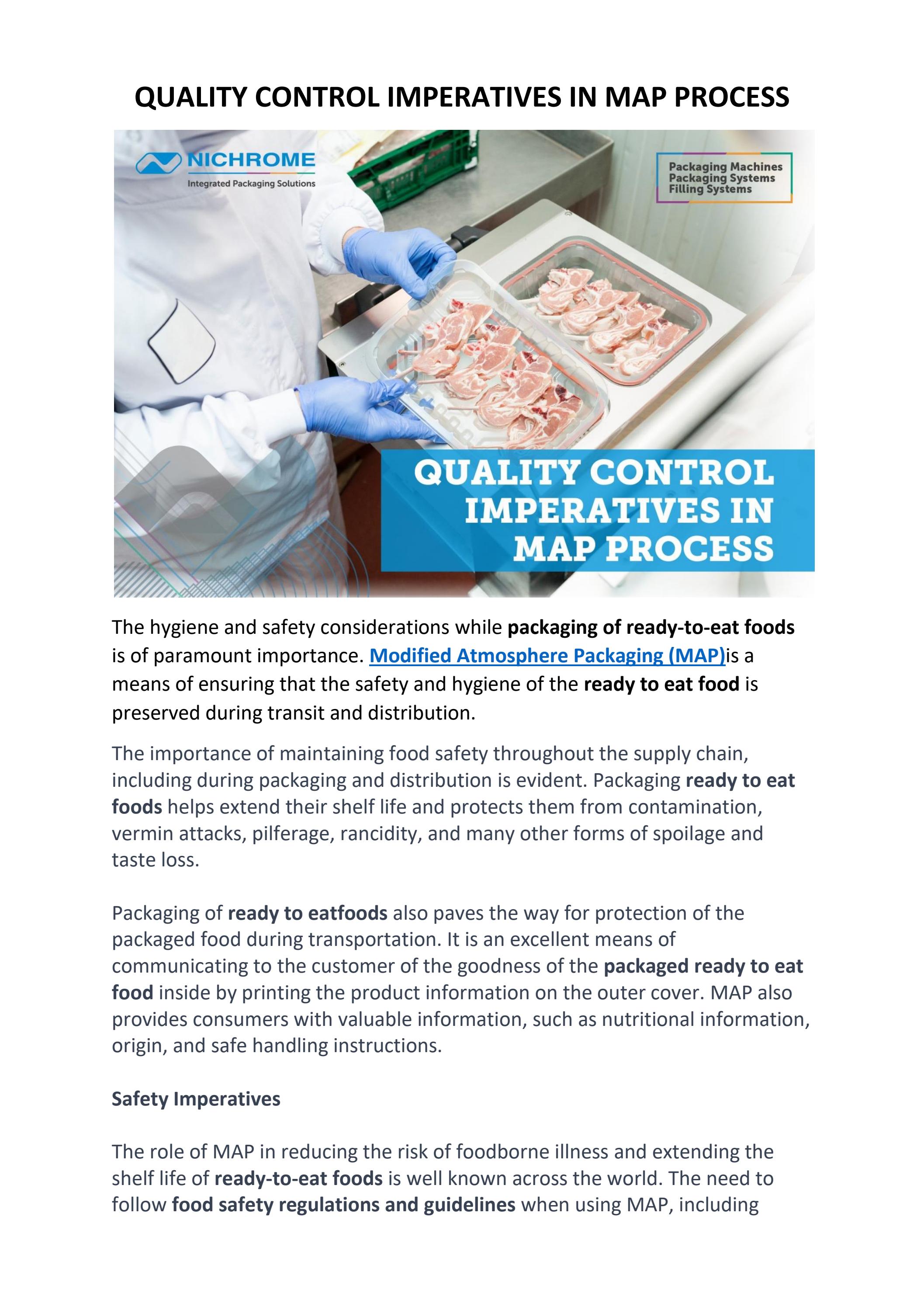 QUALITY CONTROL IMPERATIVES IN MAP PROCESS by Nichrome India - Issuu