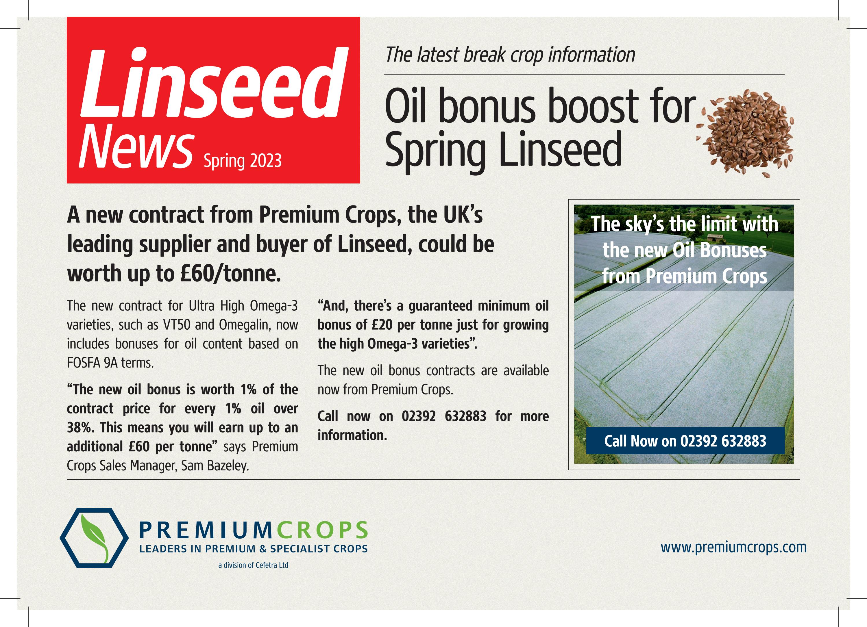 Spring Linseed Insert - January 2023 by Premium Crops - Issuu