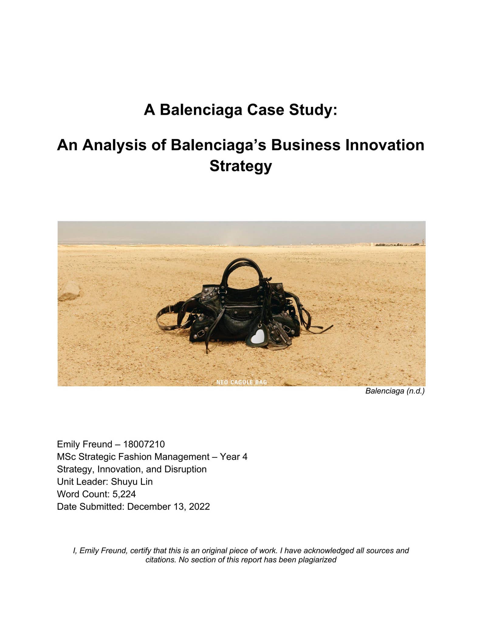 A Balenciaga Case Study: An Analysis of Balenciaga's Business ...
