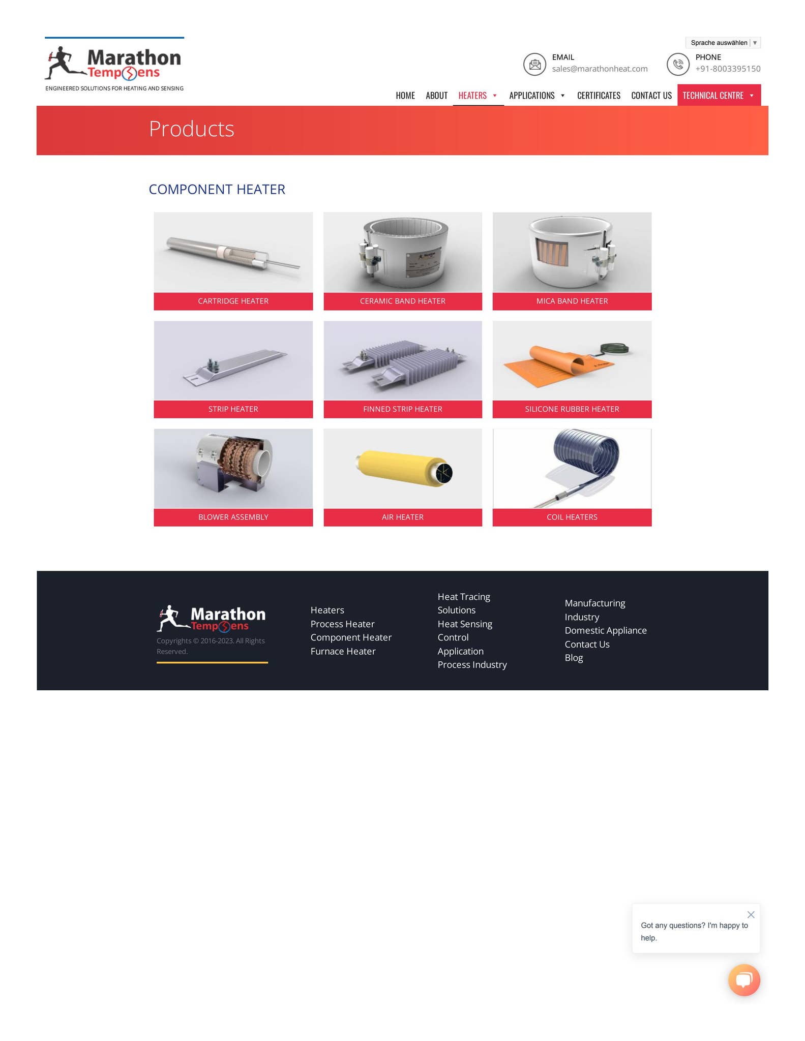 Marathon Heater Components | Component Heaters and Solutions by ...