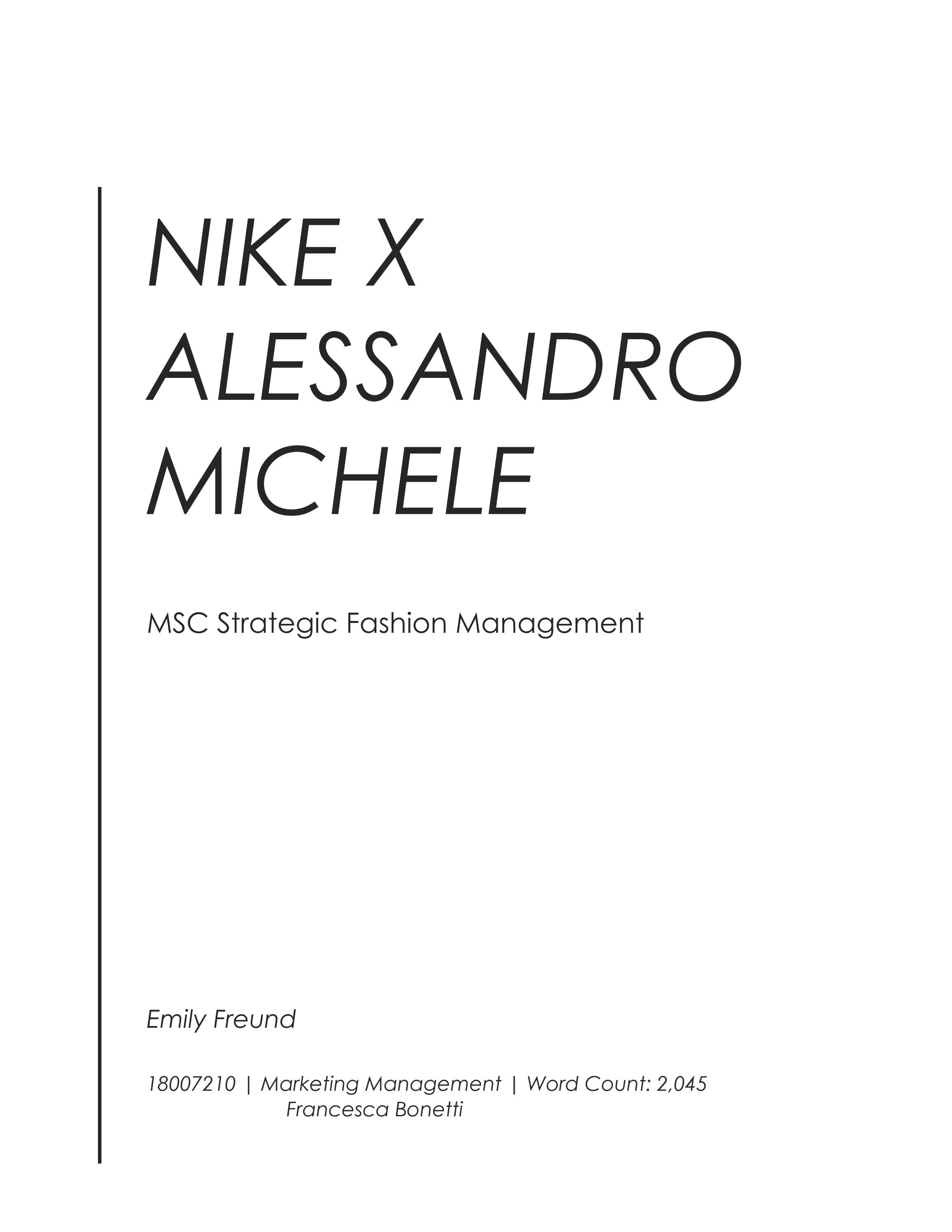 NIKE x Alessandro Michele by Emily Freund - Issuu