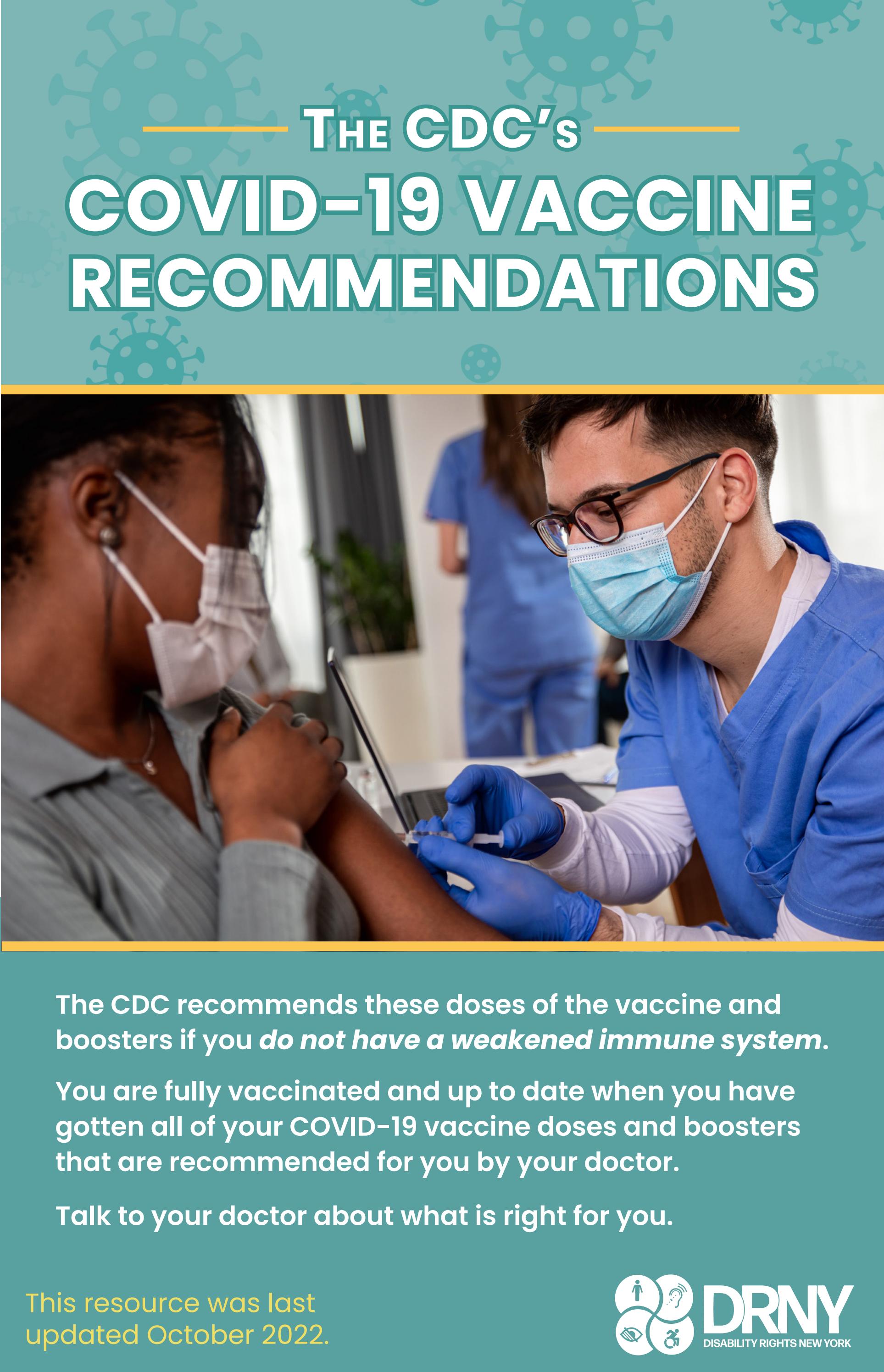 The CDC's COVID-19 Vaccine Recommendations by Disability Rights NY - Issuu