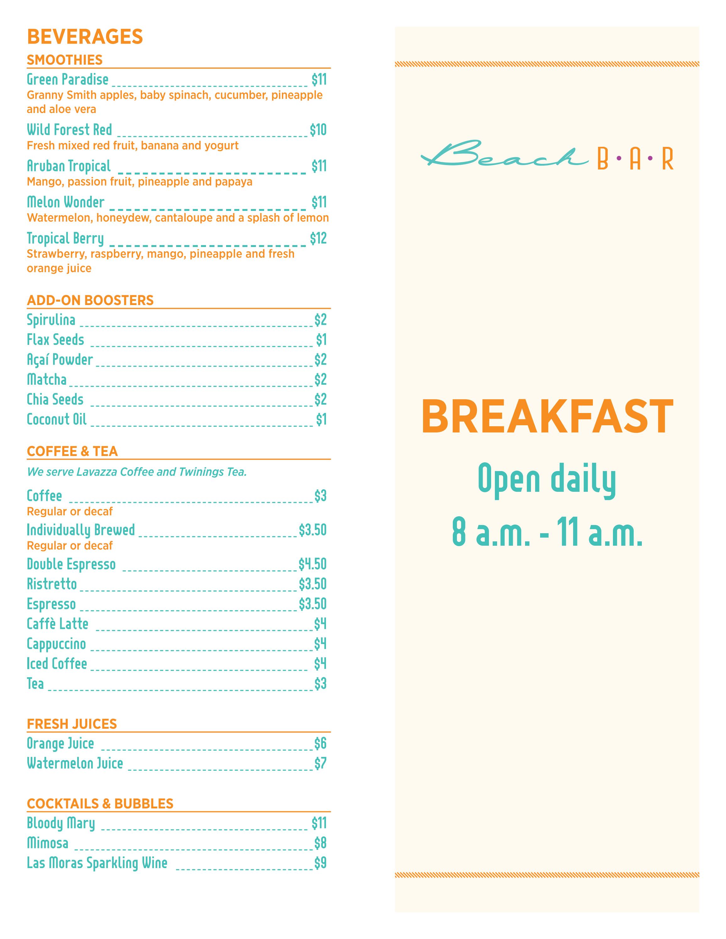Aruba - Beach Bar Food Menu by Divi Resorts - Issuu