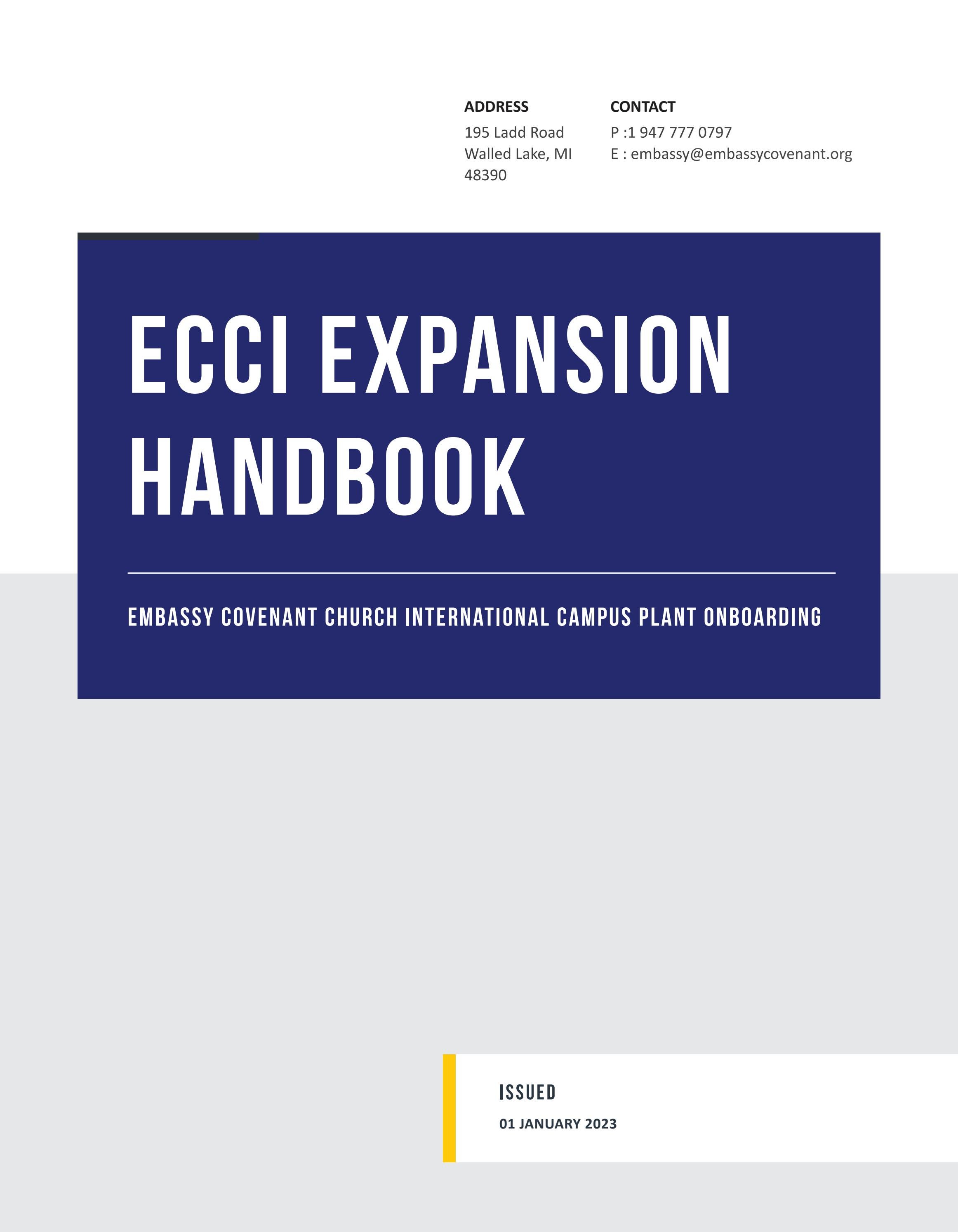 ECCI Expansion Handbook by General - Issuu