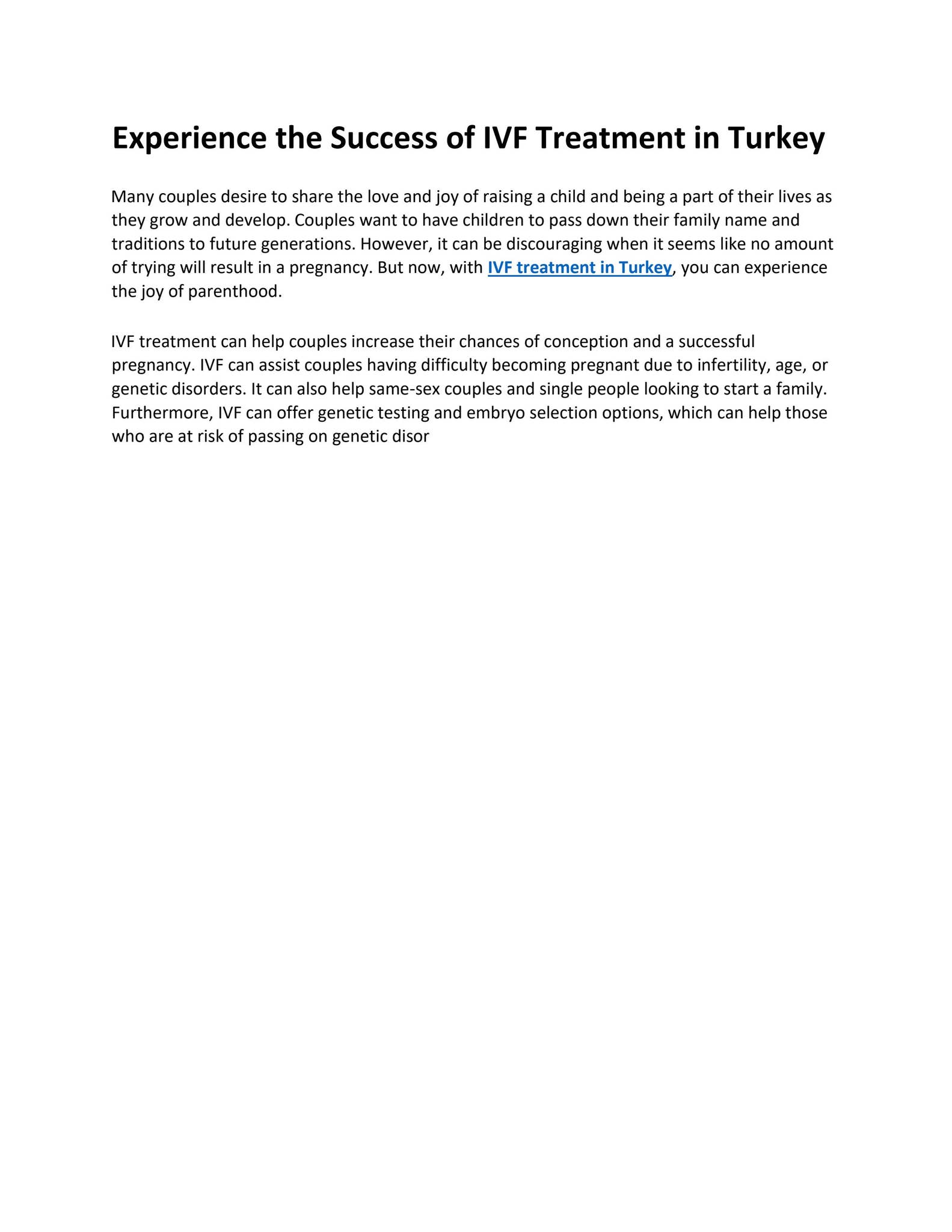 Best IVF Treatment Centre in Turkey by IVFTreatment - Issuu