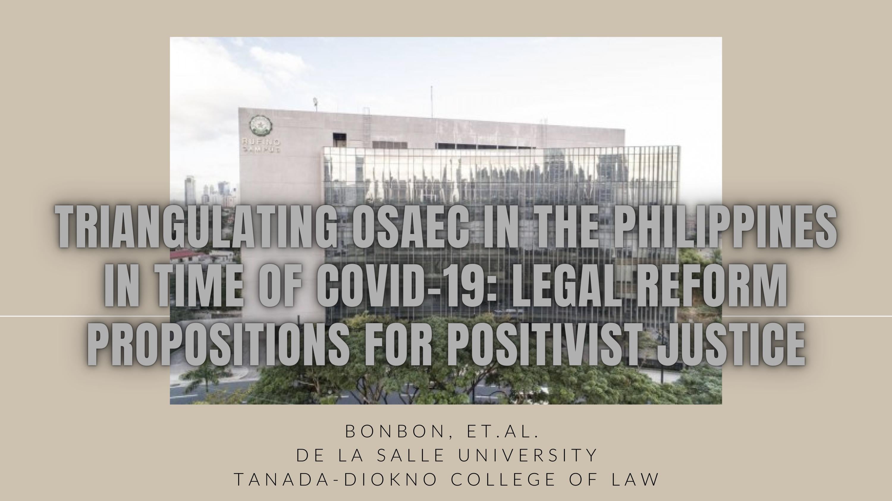 Triangulating OSAEC in the Philippines in time of COVID-19 by ...